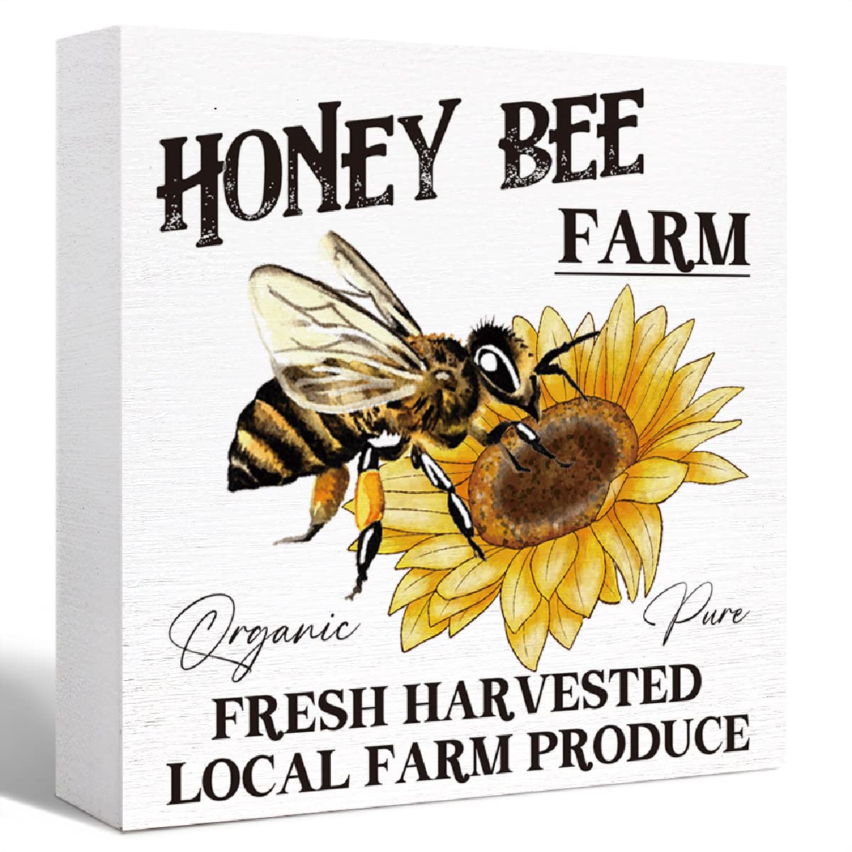 Amazon.com: Farm Wood Box Sign Retro farmhouse Sign Wooden Block Sign ...