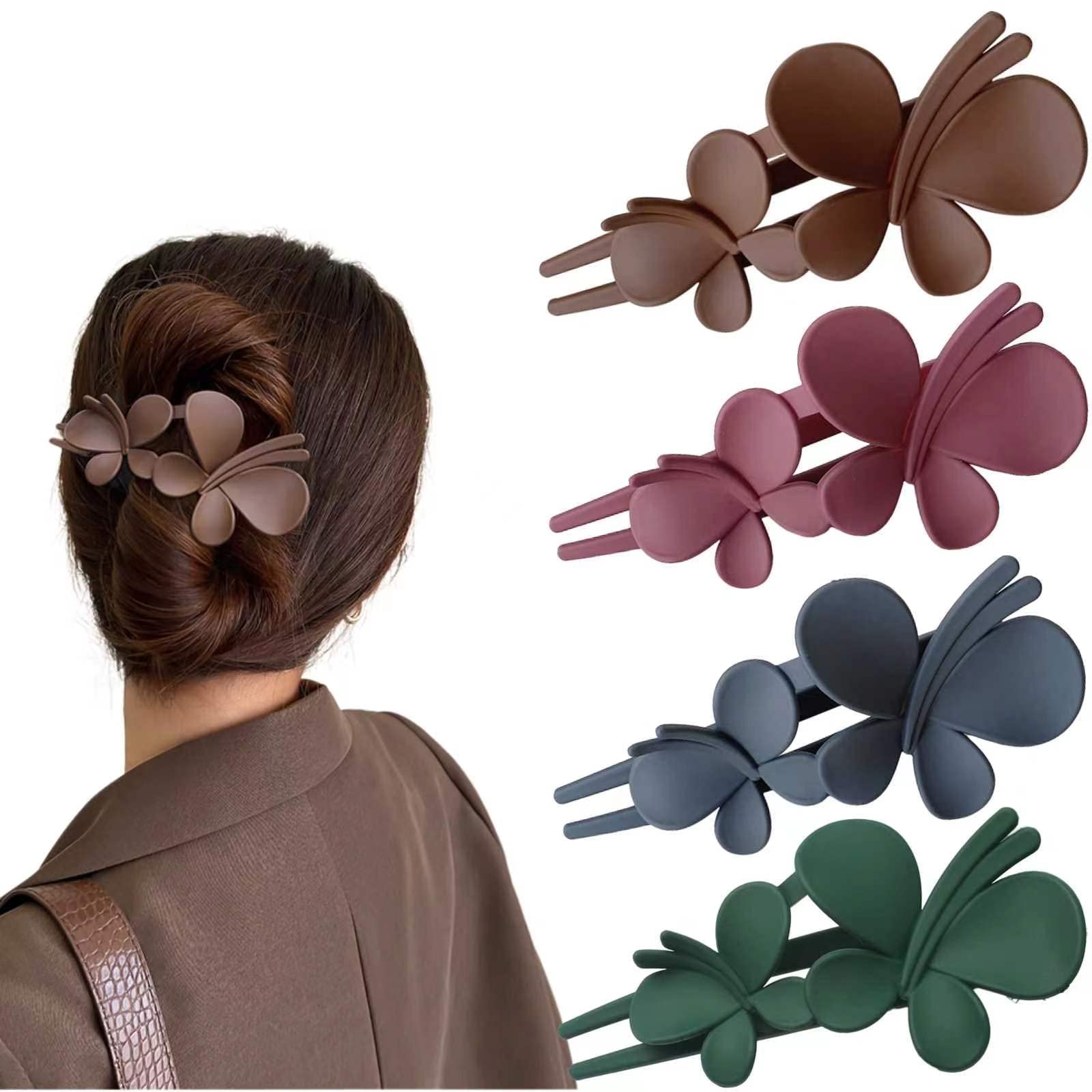 Hair Clip Butterfly Hair Clips Women's Large Matt Duck Beak Hair Clip ...