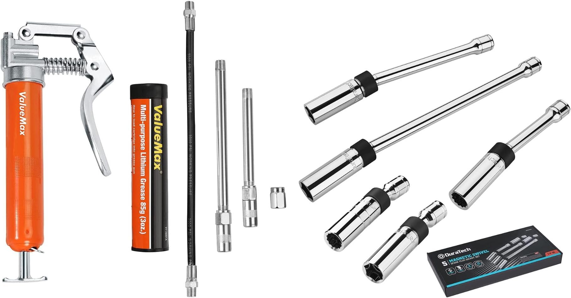 Amazon.com: DURATECH 5PC Magnetic Swivel Spark Plug Socket Set-Includes ...