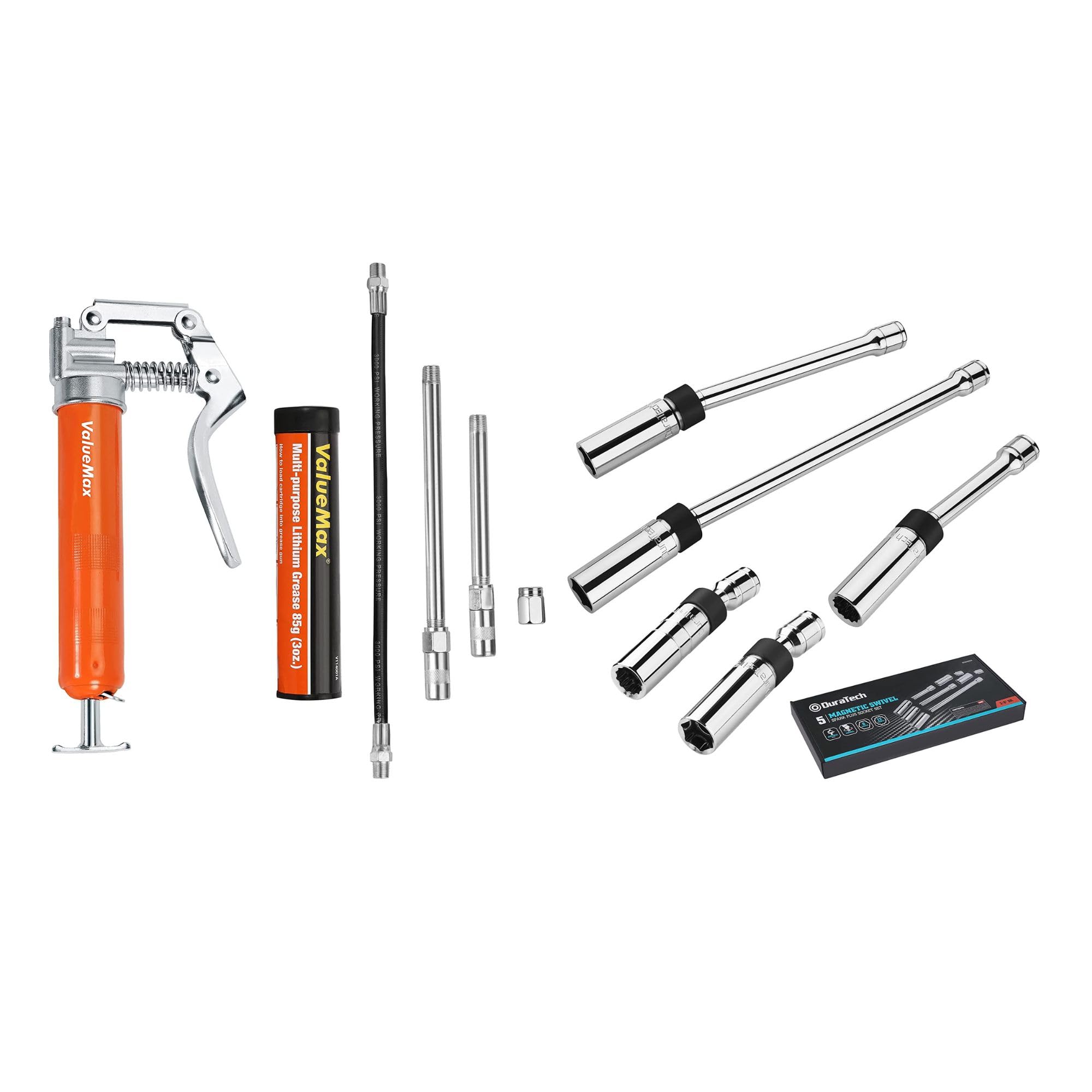 Amazon.com: DURATECH 5PC Magnetic Swivel Spark Plug Socket Set-Includes ...