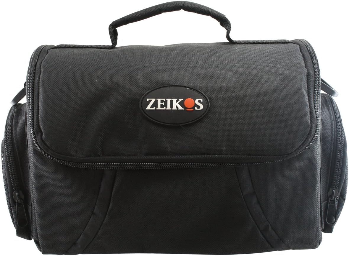 Amazon.com : Zeikos ZE-CA458B Deluxe Soft Medium Camera and Video Bag ...