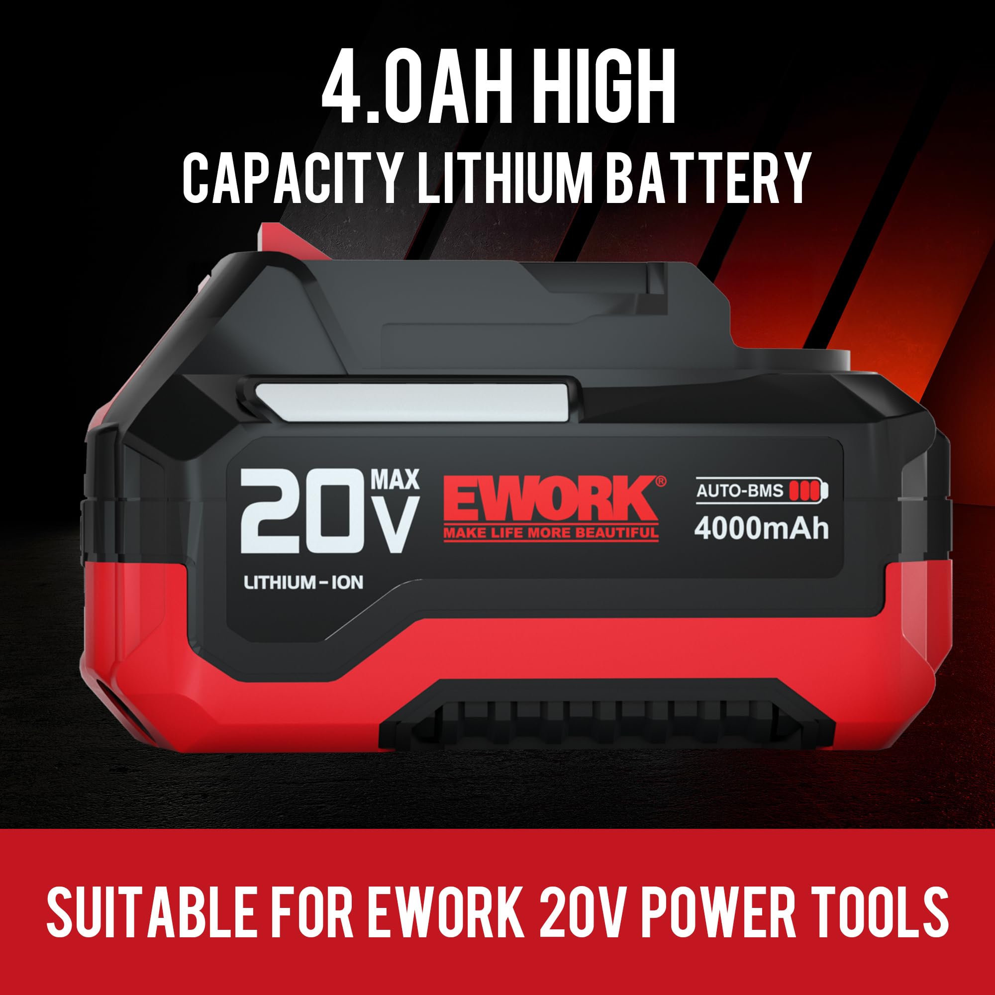 Snapklik.com : EWORK 4.0Ah Lithium-Ion Battery For 20V/21V Max Series ...
