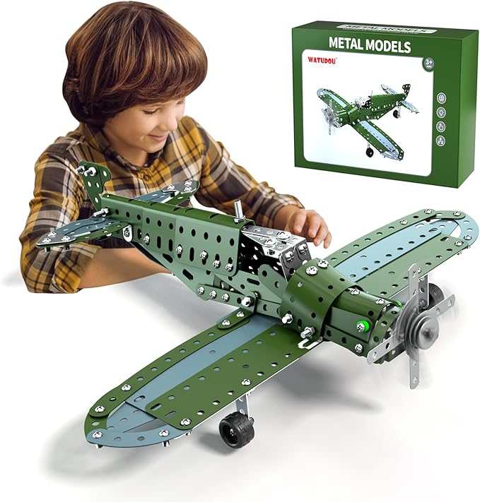 Amazon.com: Model Airplane STEM Building Projects Toys - DIY Building ...