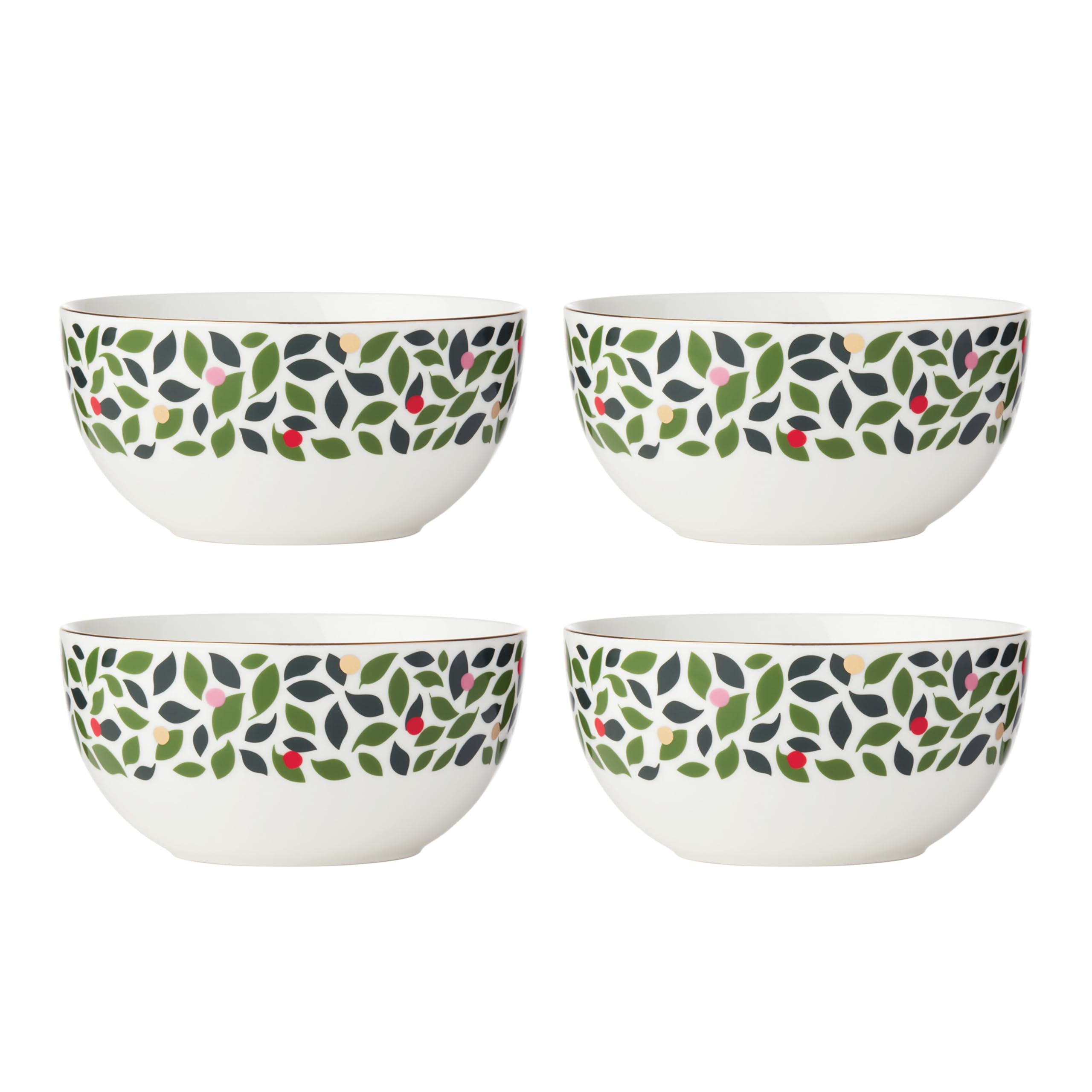 Amazon.com | Kate Spade new york Evergreen 4-Piece Soup/Cereal Bowls ...