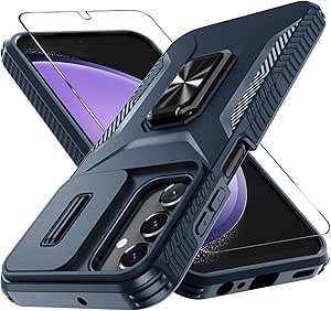 Amazon.com: GOVTAN Compatible with Samsung Galaxy A25 5G Case with Slide Camera Cover+Screen ...