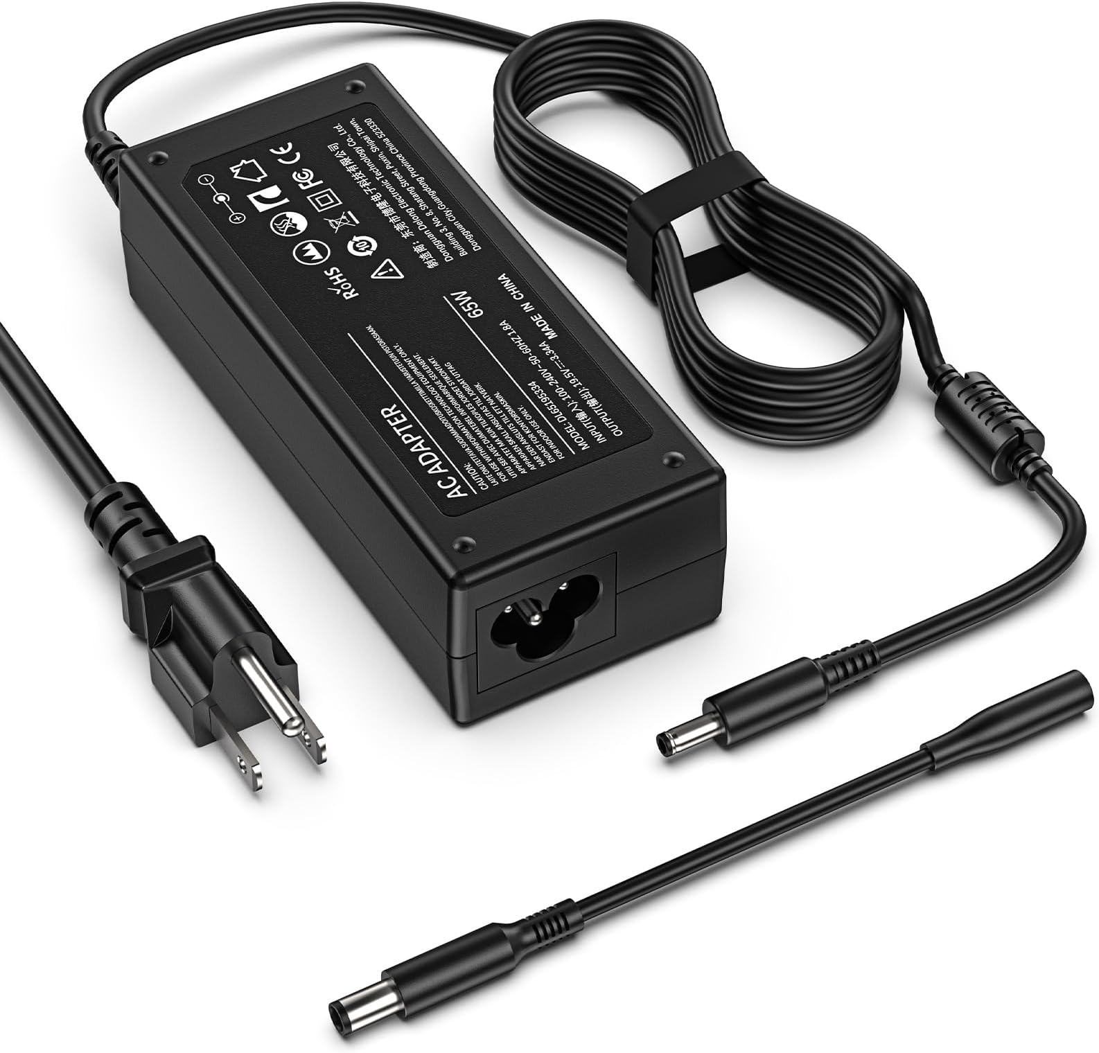 Amazon.com: Charger for Dell Laptop Computer 65W 45W Round Tip Power ...