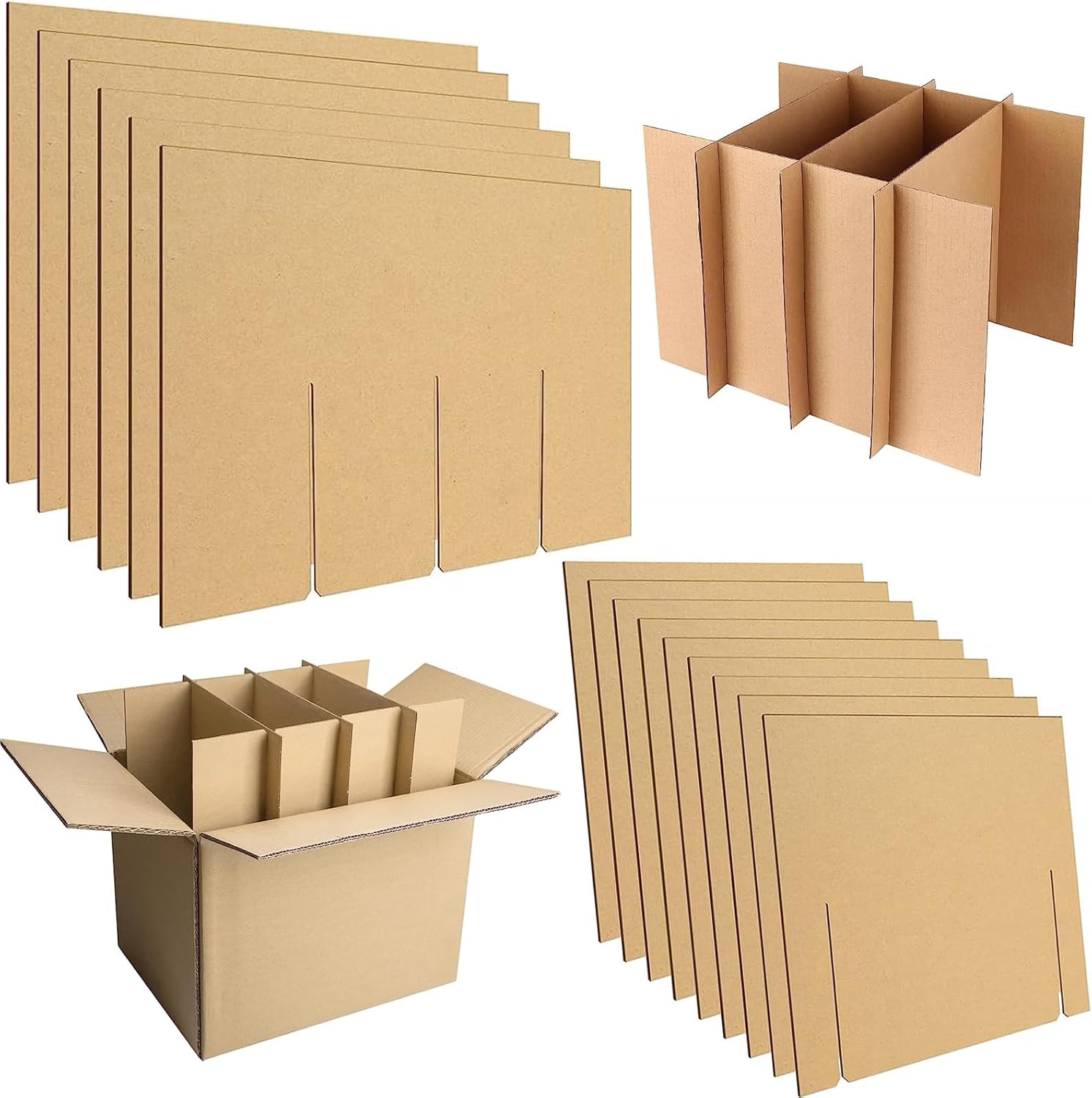 Amazon.com: 4 Sets Glass Divider Kits for Kitchen Moving Box Dish ...