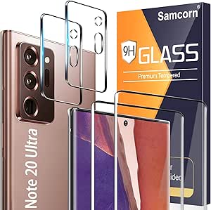 Amazon.com: Samcorn [2+2 Pack] Galaxy Note 20 Ultra Screen Protector ...