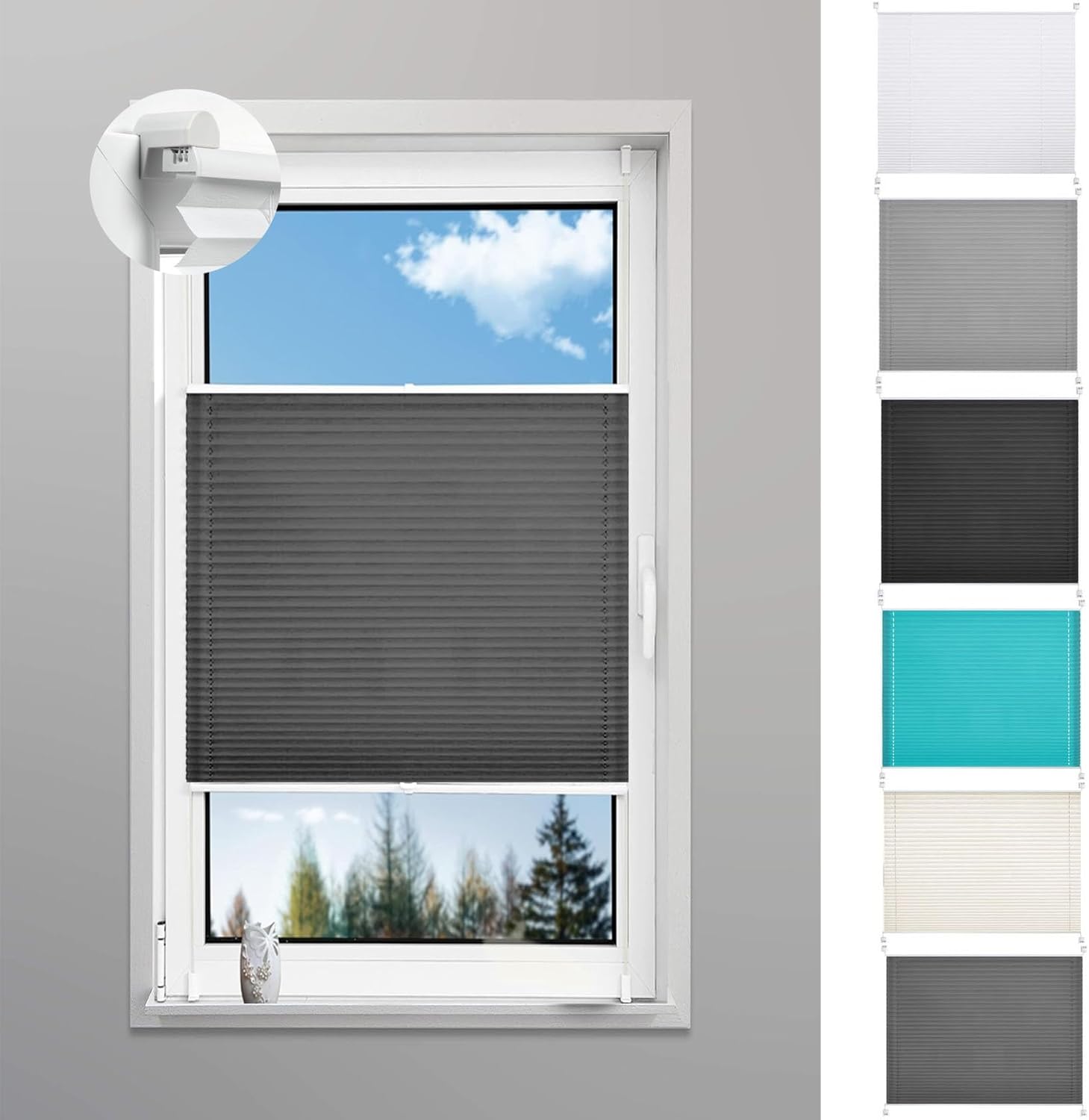 Temporary Window Blinds 100 x 180 cm Quick and Easy Assembly Self ...