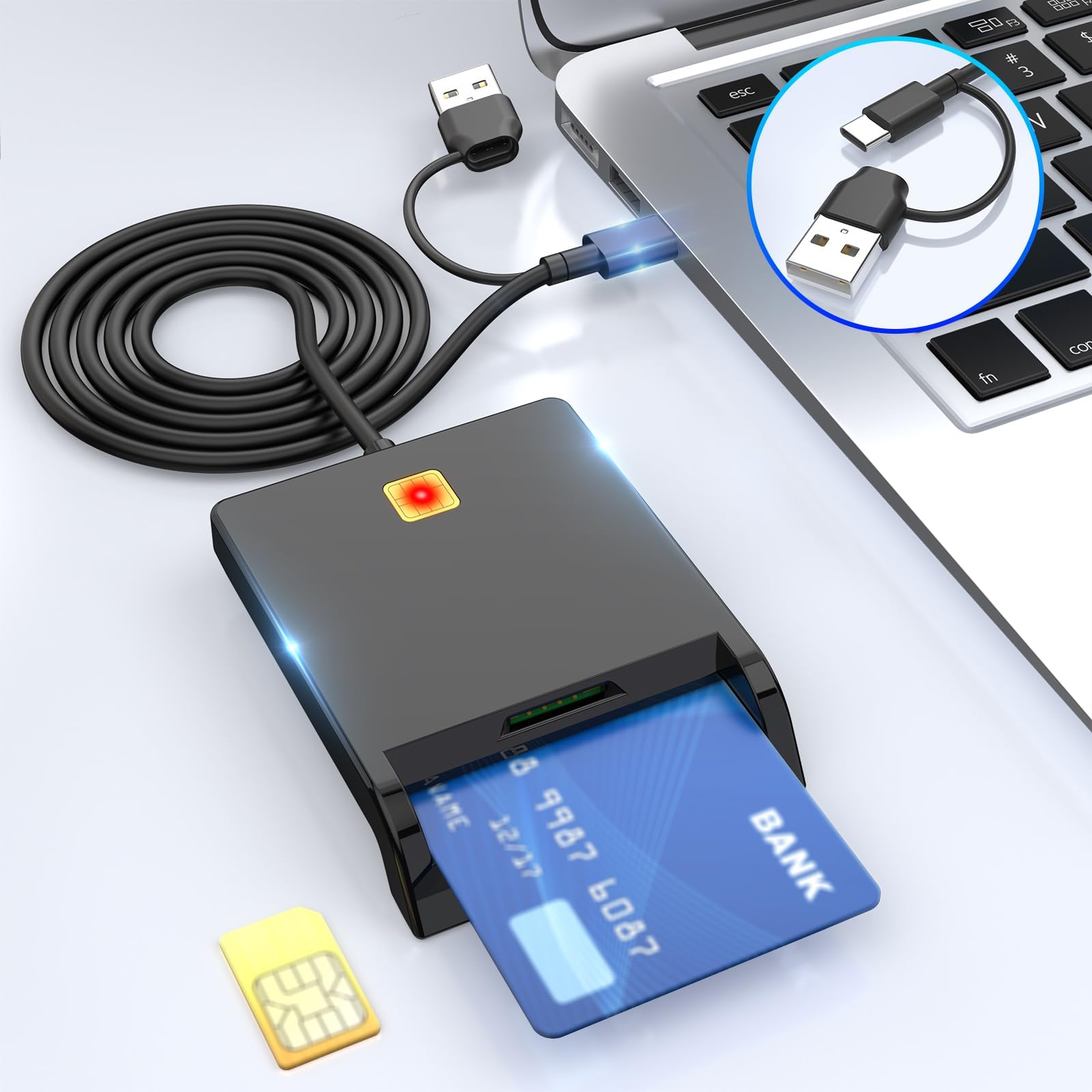 Amazon.com: Identiv SCR3310v2.0 USB Smart Card Reader : Electronics