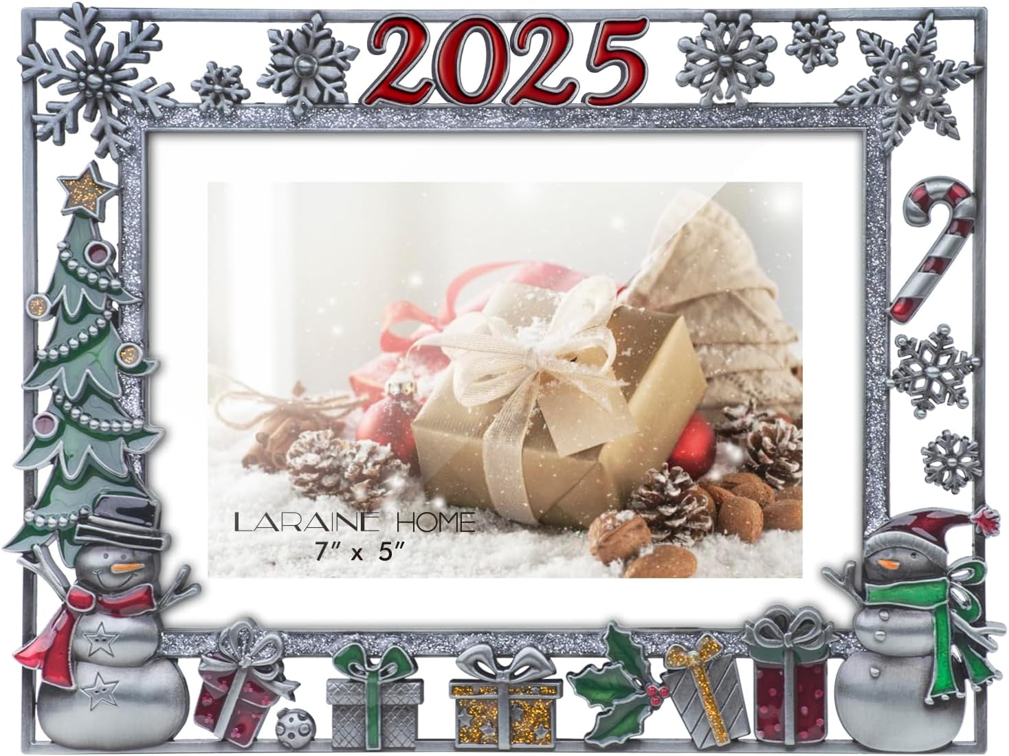 Amazon.com - LARAINE Picture Photo Frame 5x7 Metal 2025 Christmas High ...