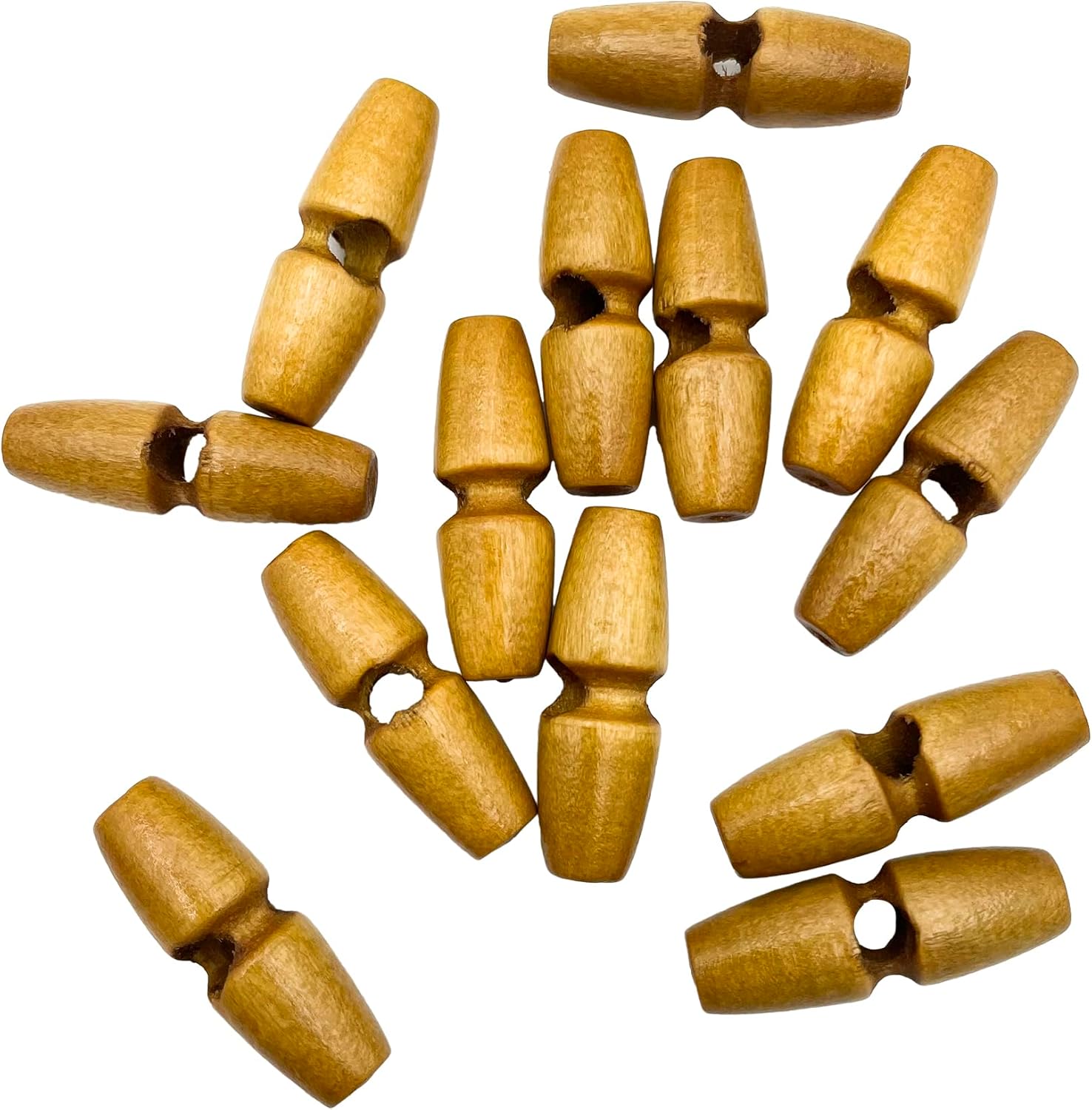 Amazon.com: 50pcs Wooden Coat Horn Buttons Big Hole Wood Toggle Buttons ...