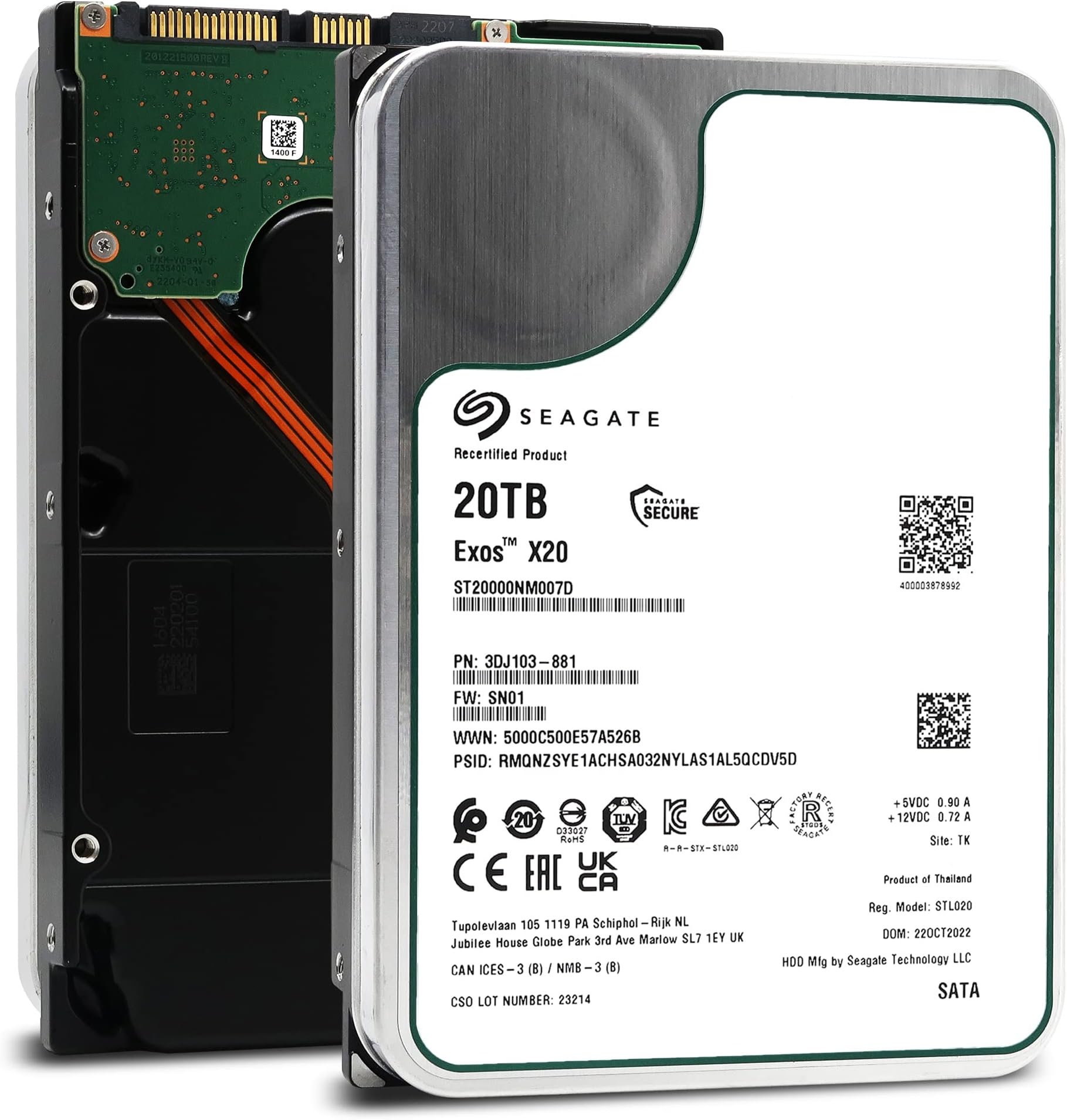 Amazon.com: Seagate Exos X22 20TB Internal Hard Drive - 3.5 Inch ...