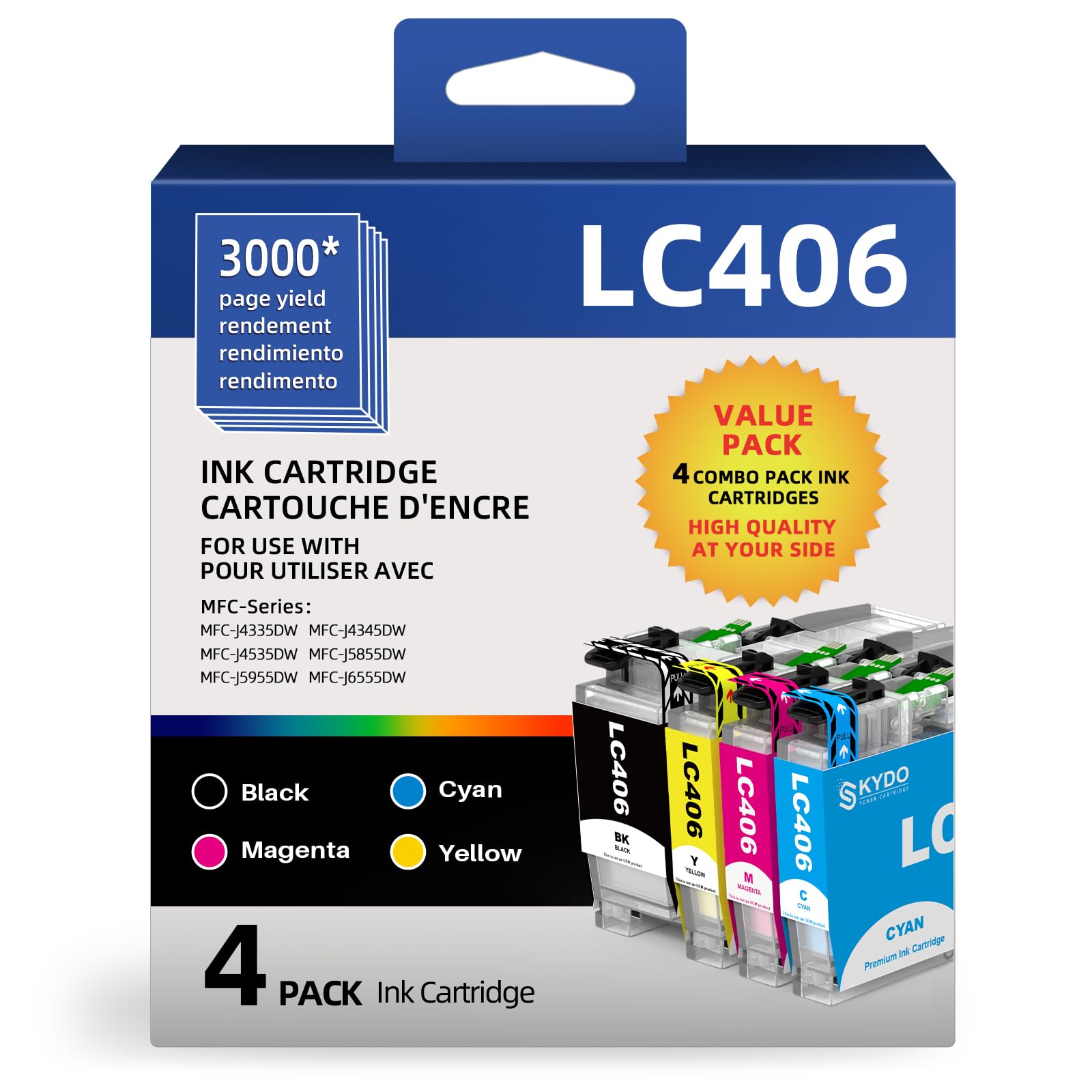 LC406 Ink Cartridges for Brother LC406XL Ink Cartridges LC406 LC 406 XL ...