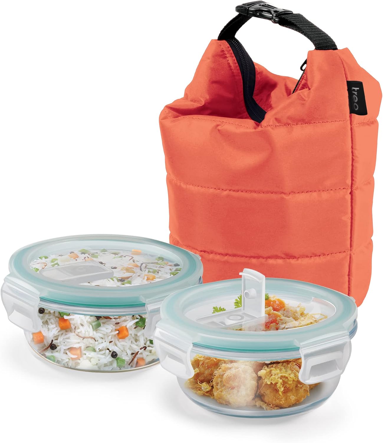 Amazon.com: Treo by Milton Swag Borosilicate Round Tiffin Box, 380 ml ...