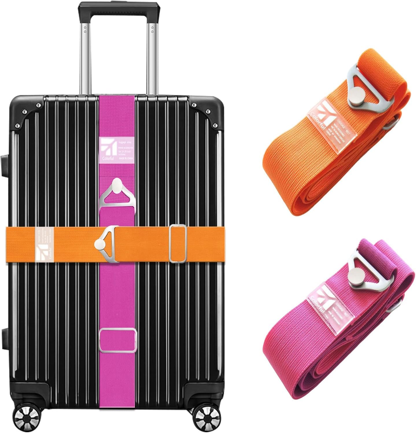 PYue Thicker Luggage Straps for Suitcases, Adjustable Strap Suitcase ...