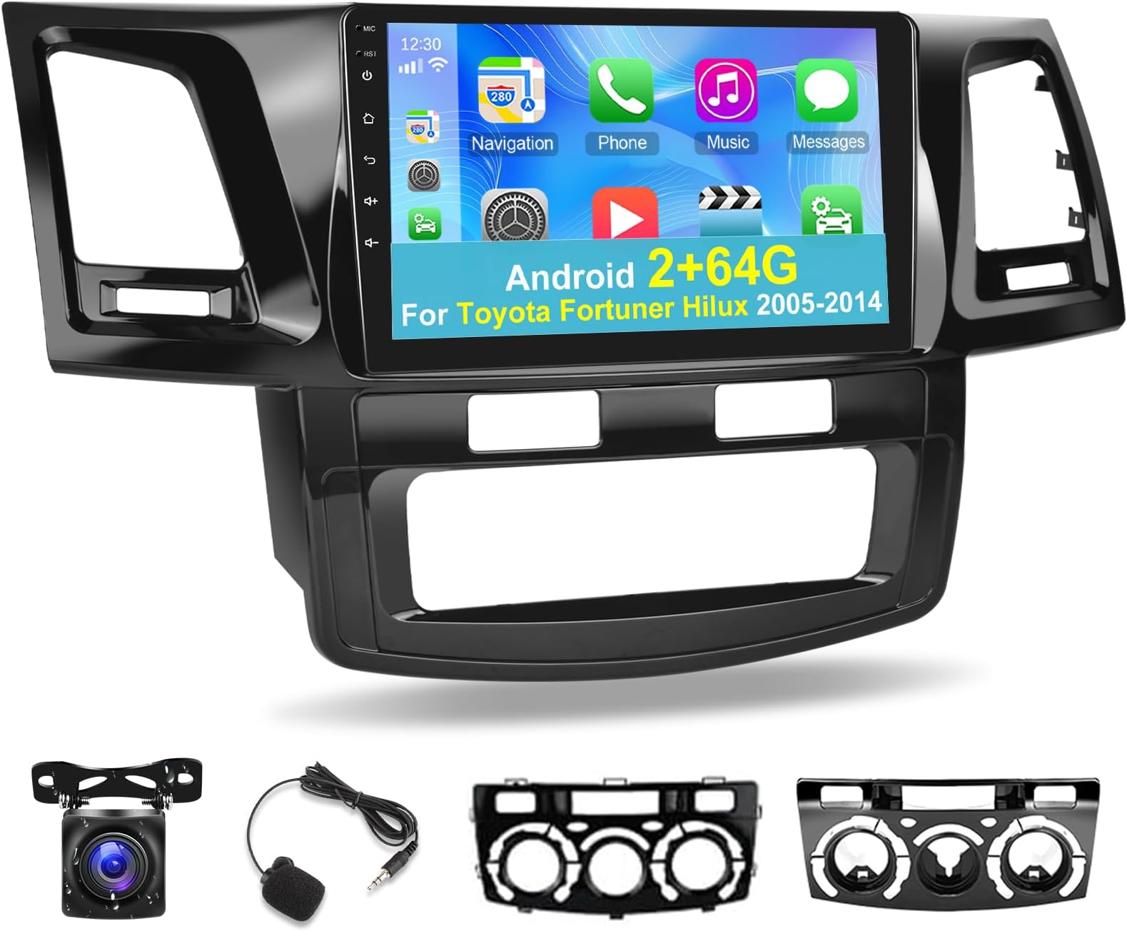 Amazon.com: [2+64G] Car Radio for Toyota Fortuner Hilux 2005-2014 ...