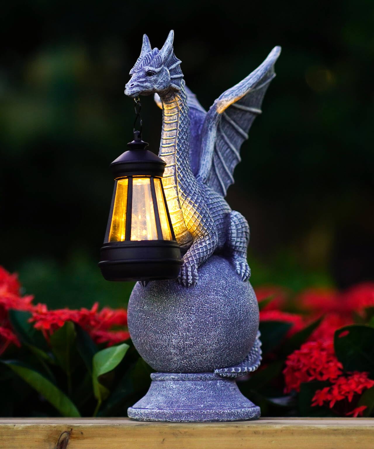 Amazon.com: Acgarten Solar Dragon Garden Statue for Outdoor Decor ...