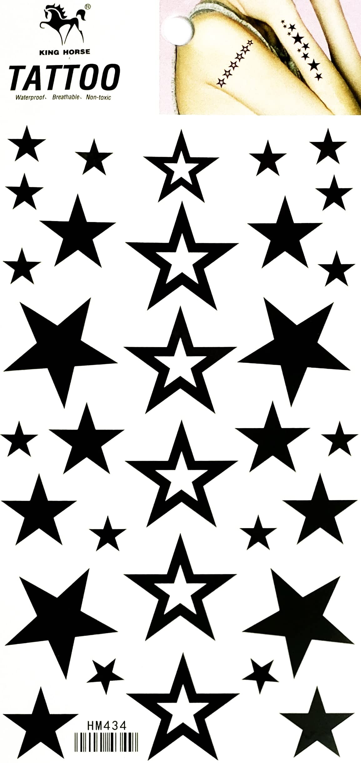 Black Stars Tattoo Designs