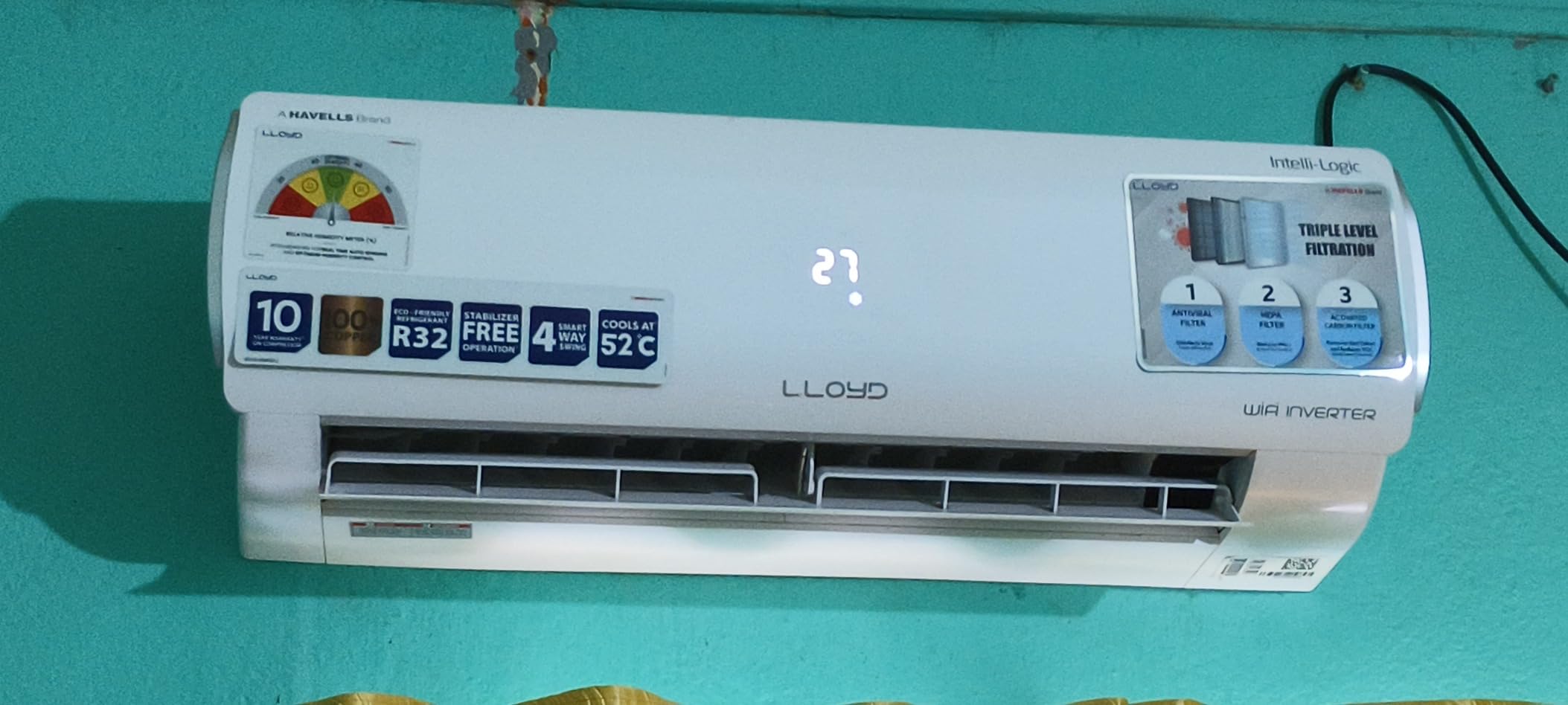 Lloyd Stylus 1.5 Ton 3 Star Wi-Fi Inverter Split AC (6 in 1 Convertible ...