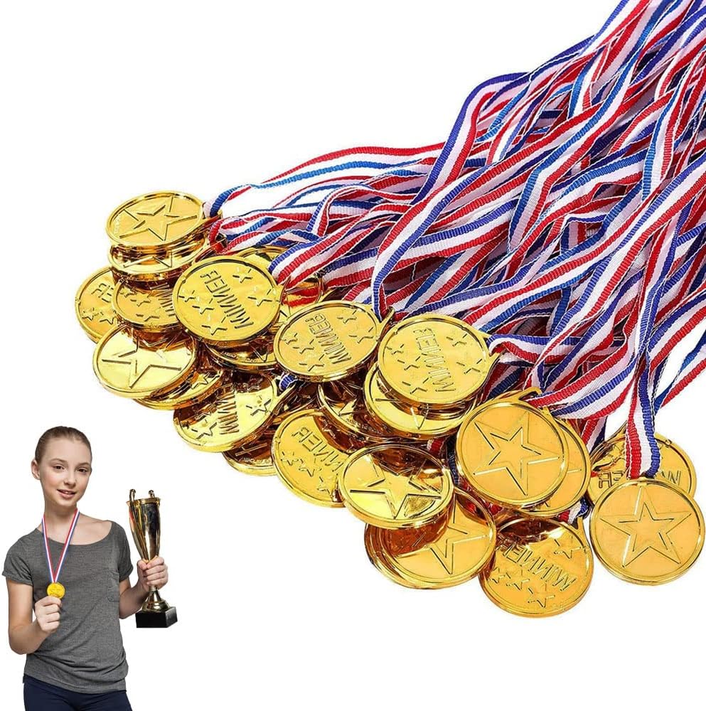 Foreverup Gold Winner Medals, 100 Pieces Medals for Kids Party Award ...