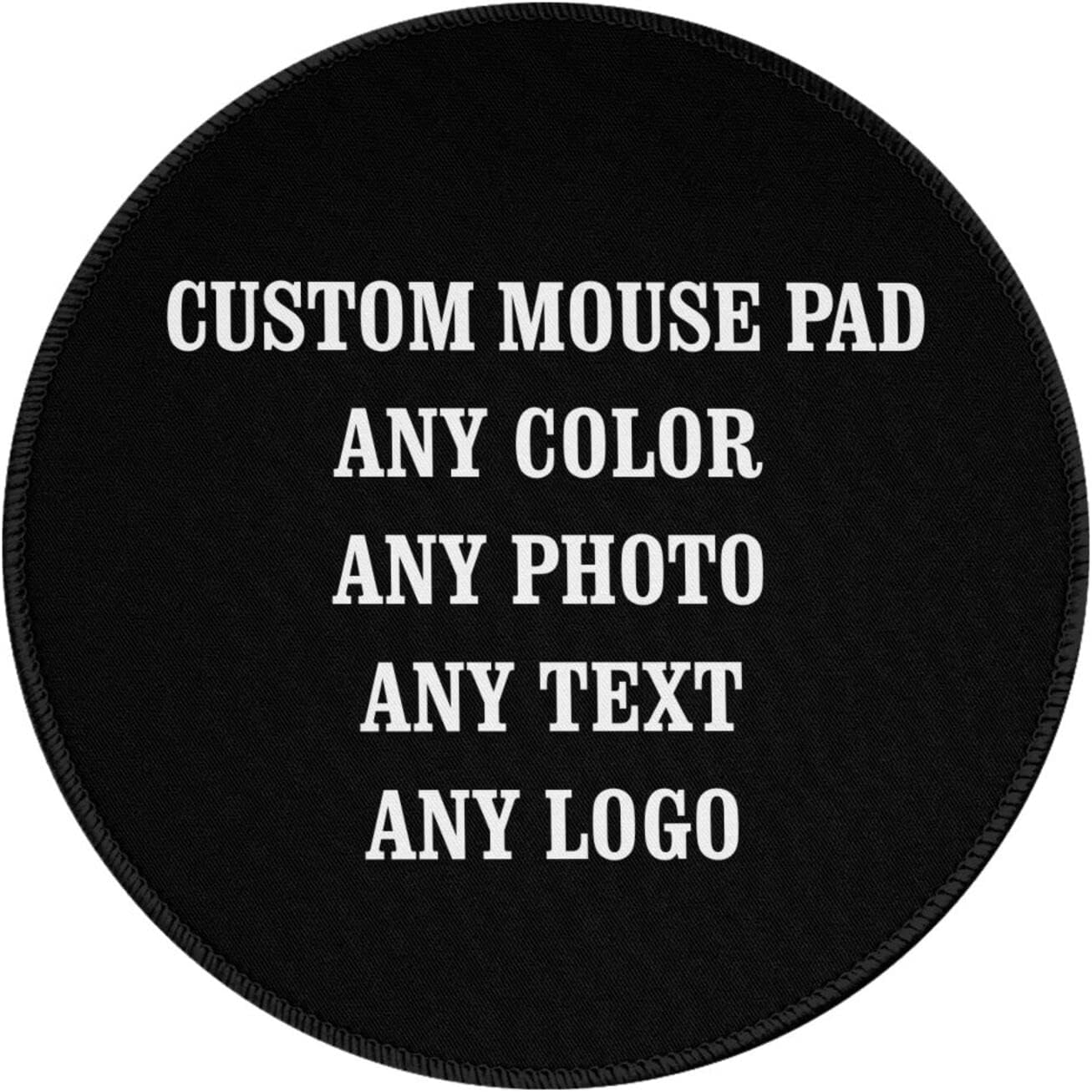 Amazon.com: Personalized Round Mouse Pad Add Photo Picture Text Logo ...