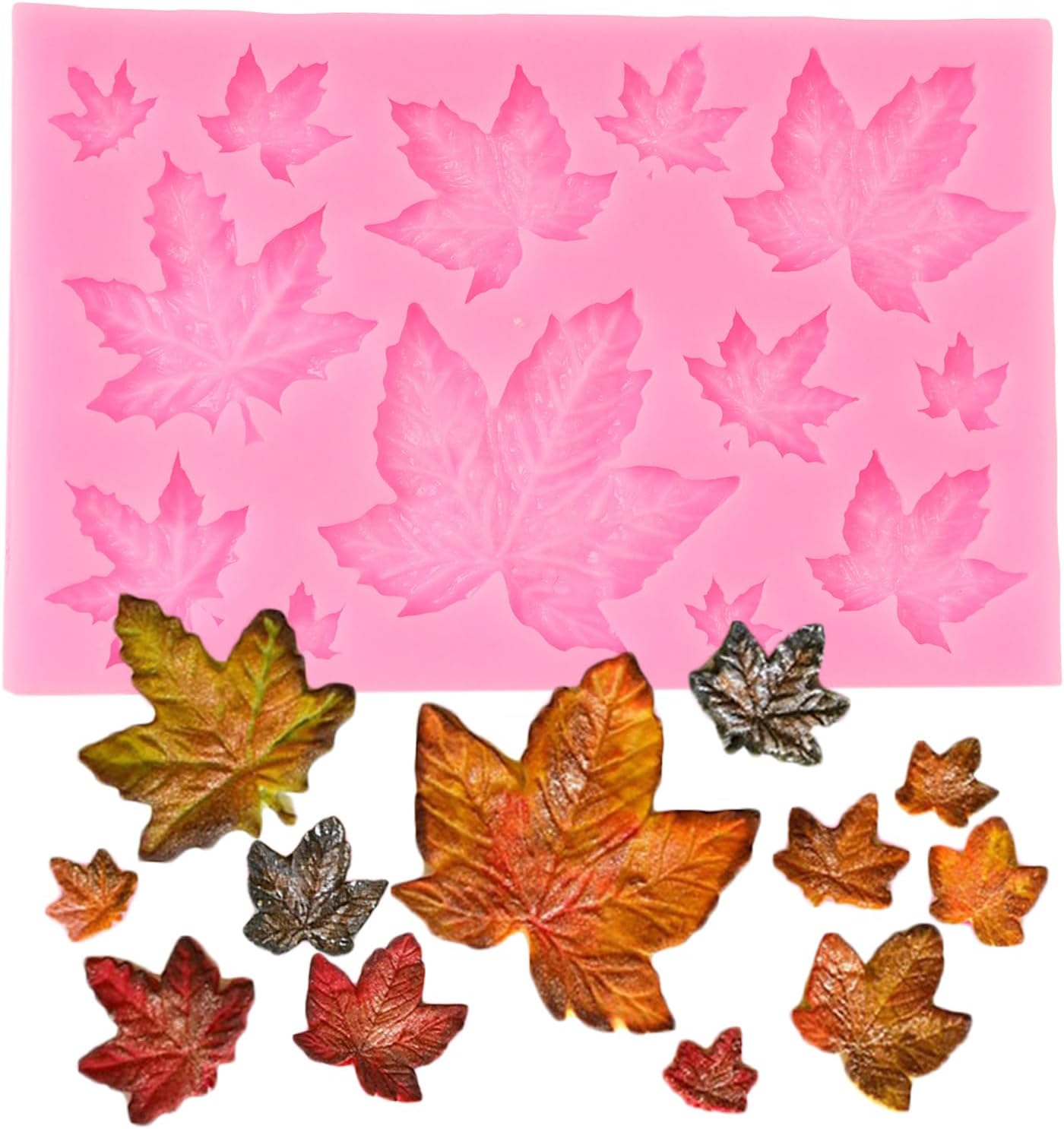 Amazon.com: QDMOLDS Maple Leaf Silicone Fondant Mold For Cake ...