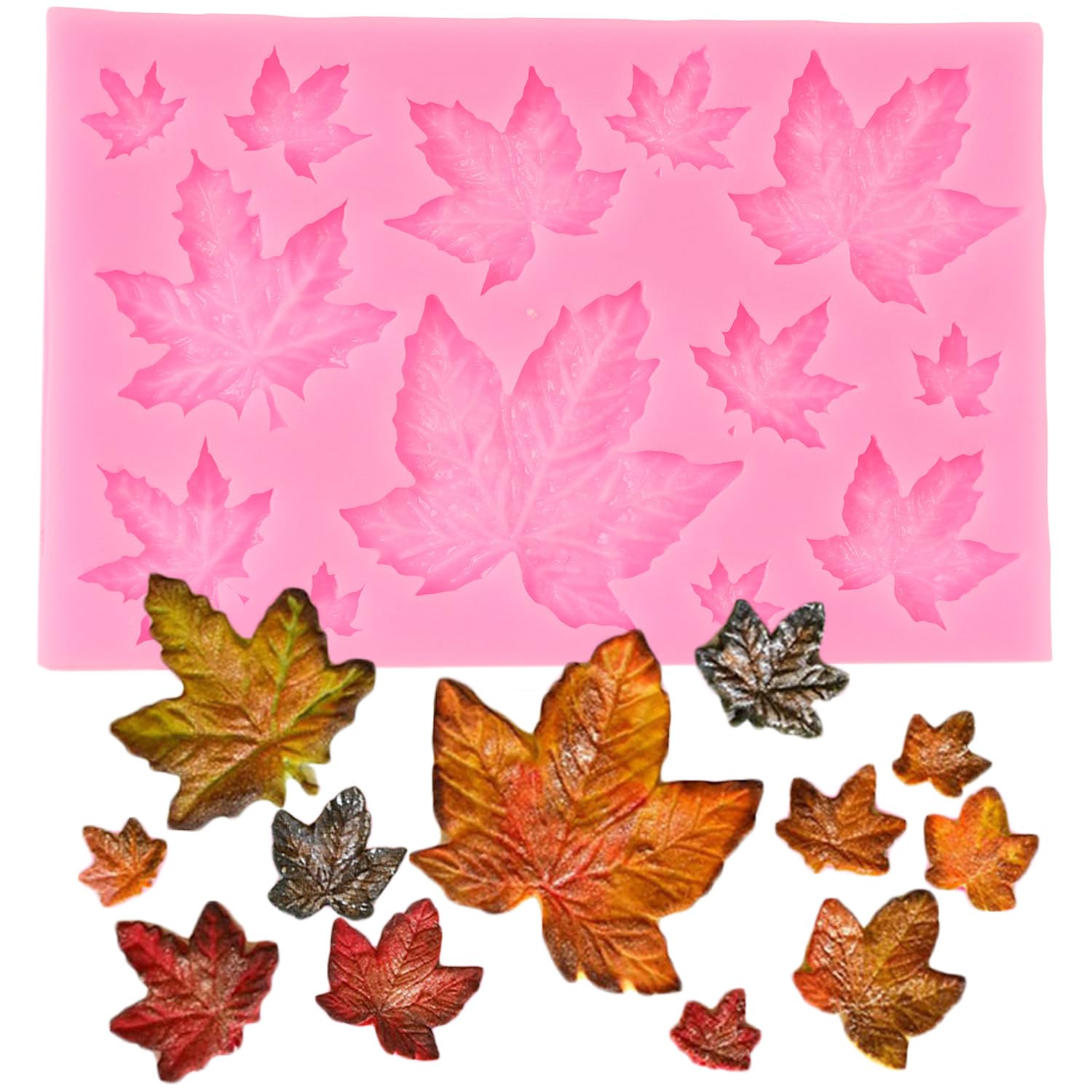Amazon.com: QDMOLDS Maple Leaf Silicone Fondant Mold For Cake ...