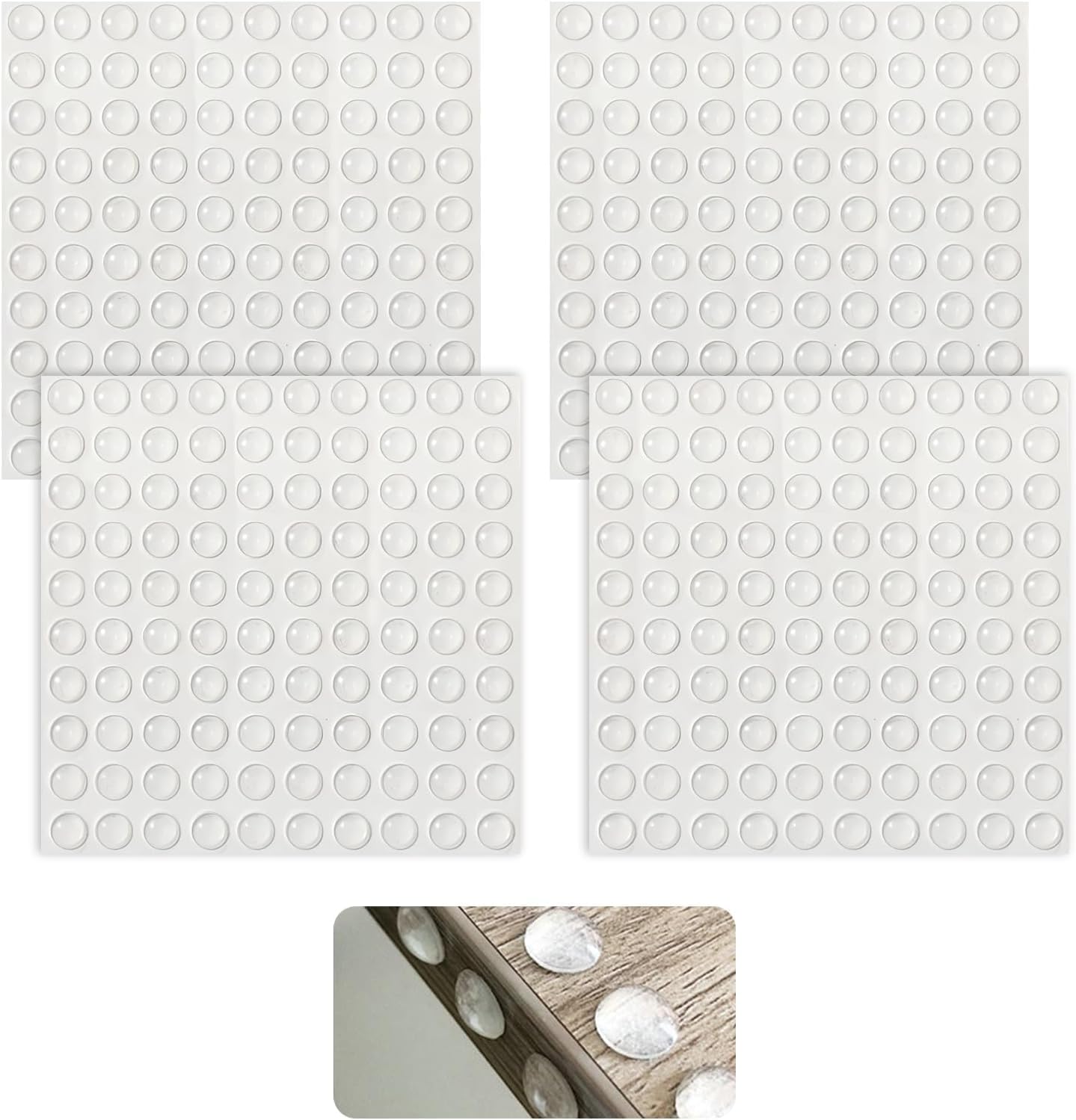 Zyfurn 400PCS Silicone Dots Non Slip Clear Rubber Feet Self Adhesive ...