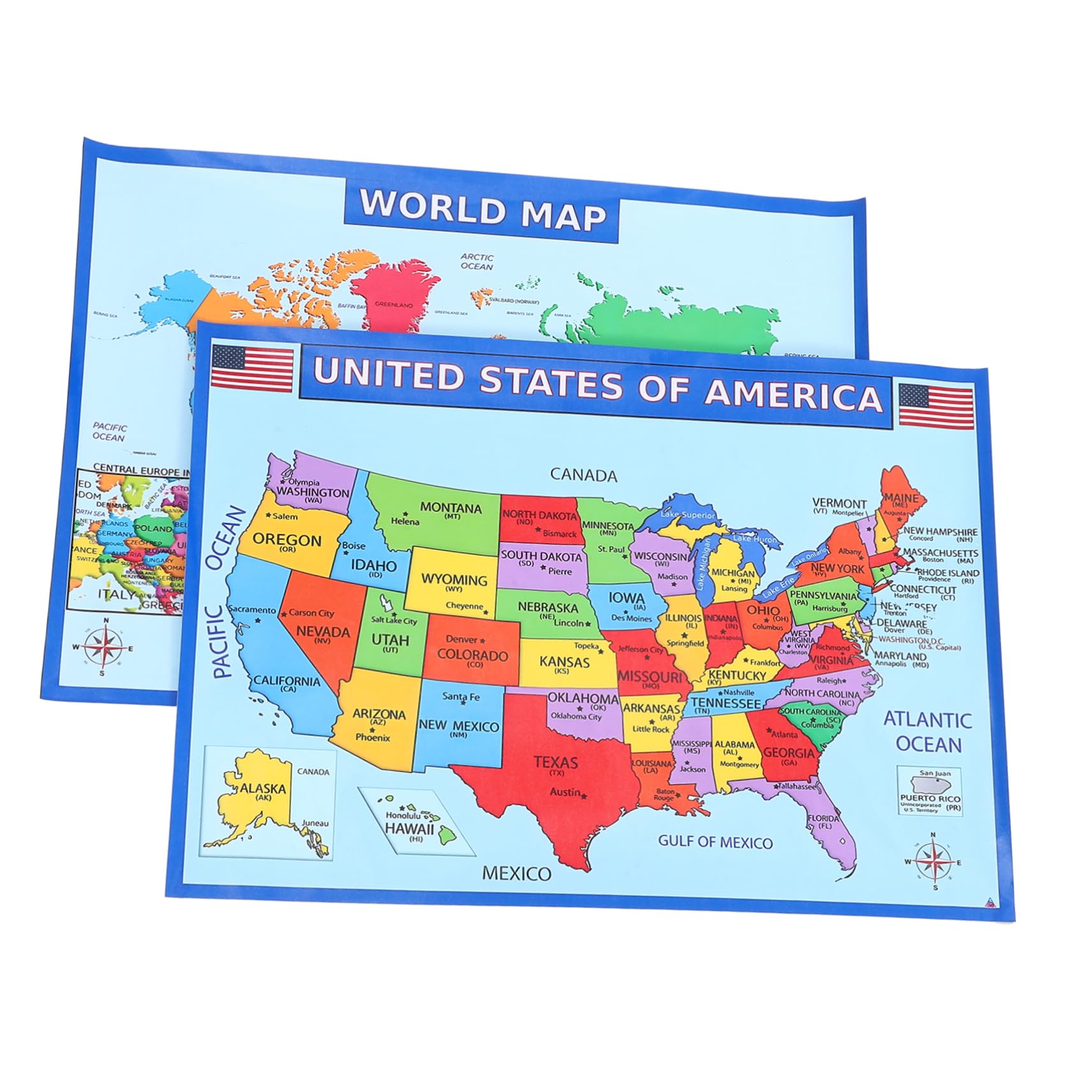 Buy COHEALI 1 Set Hanging World s for Wall Geography for Learning s of ...