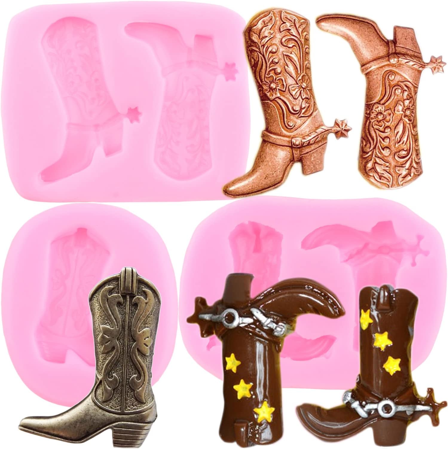 Amazon.com: Life of the Party K016 Cowboy Boot Chocolate Candy Mold ...