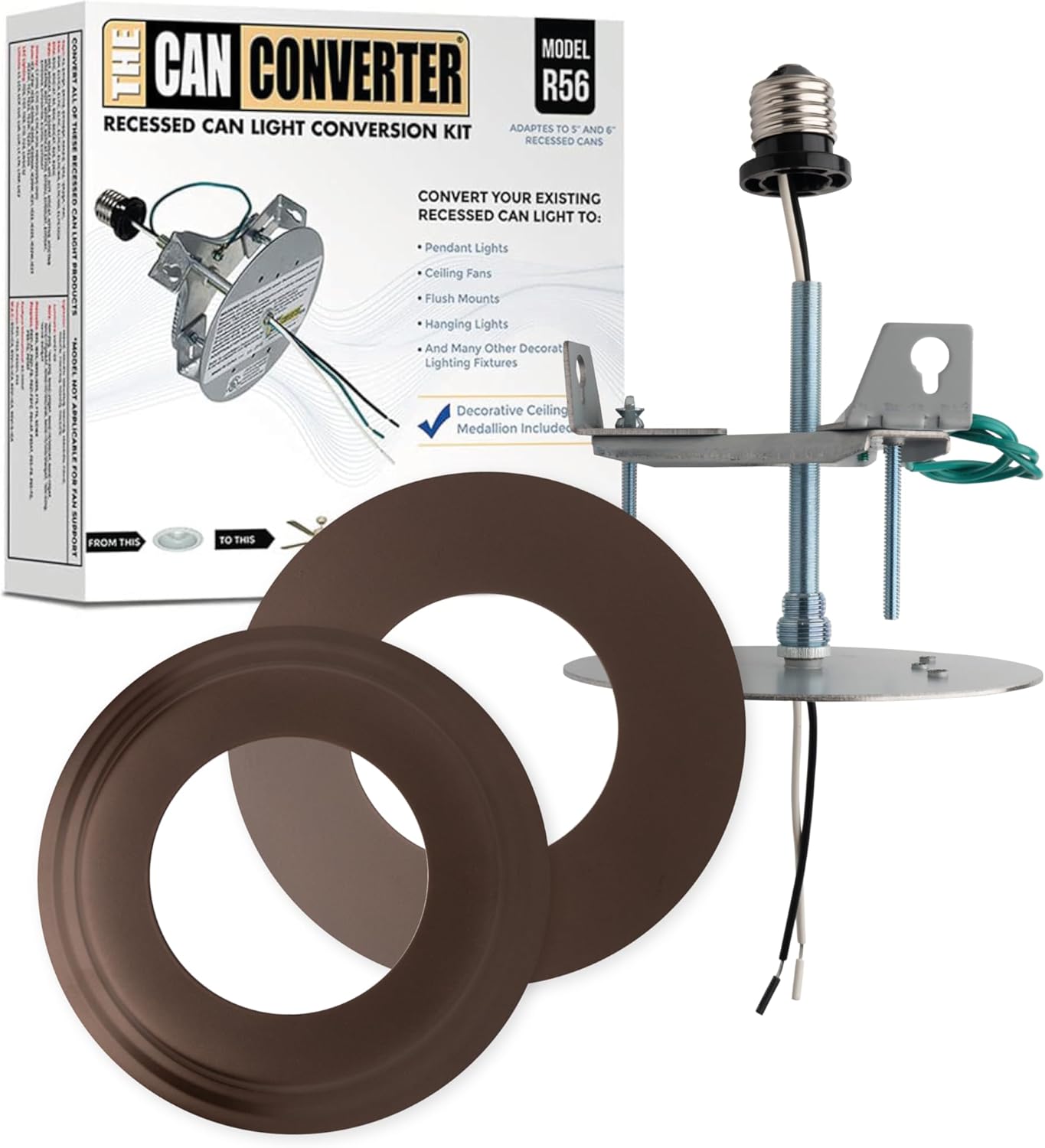 The Can Converter R56 Recessed Can Light Conversion Kit w/ 7"¾ Flat ...