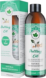 Amazon.com: Ved Coconut Pulling Oil, Mouthwash with Tongue Scraper ...