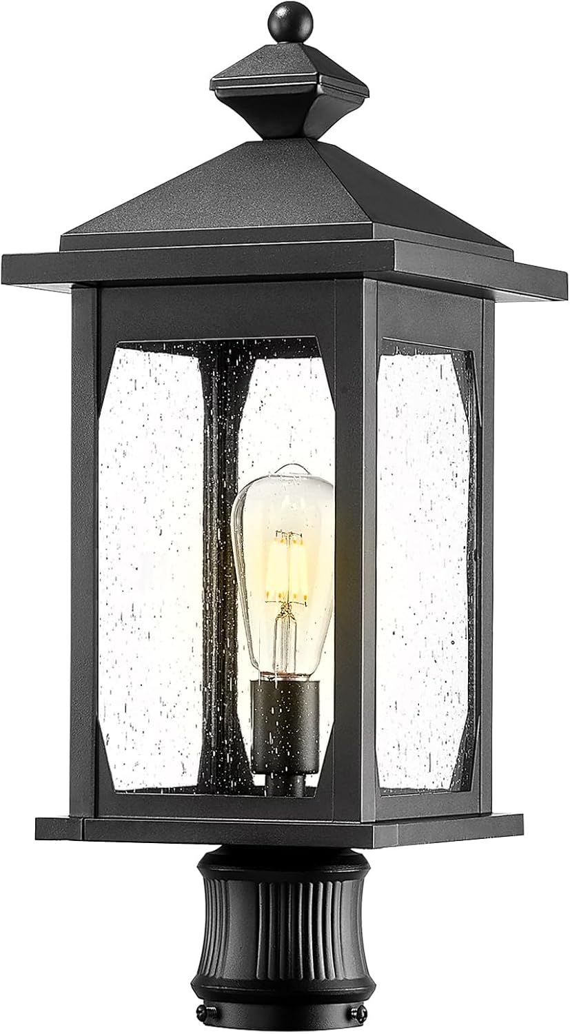zeyu Modern Outdoor Post Light Fixture, 21 Inch Farmhouse Exterior Pole ...