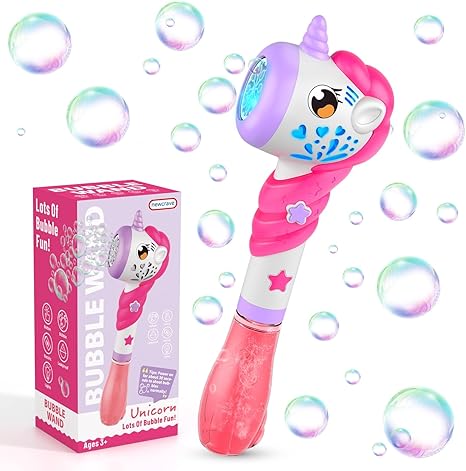 Amazon.com: Bubble Machine Wand for Toddler Girls Toy, Automatic Bubble ...