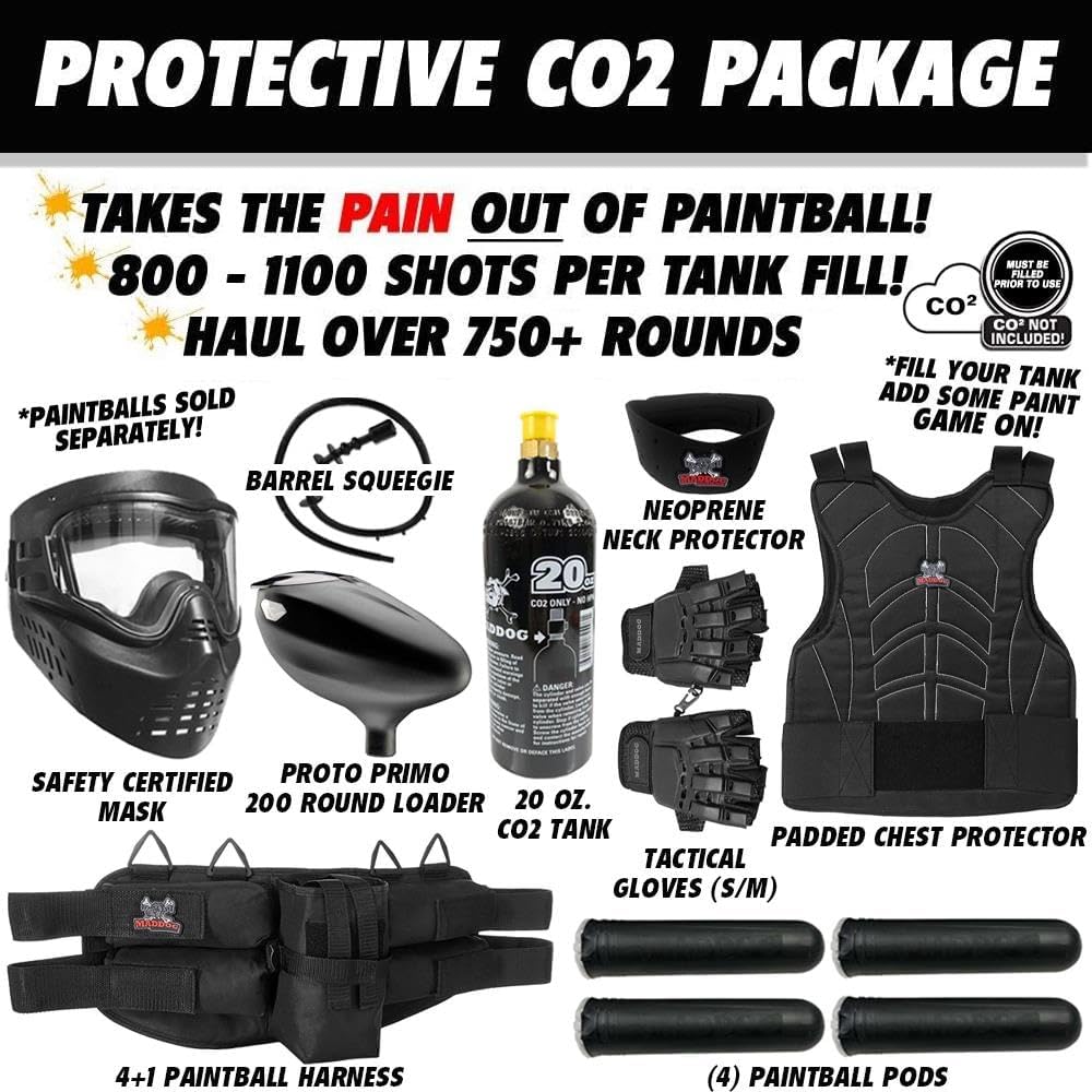 Maddog Tippmann Vantage Semi-Automatic .68 Caliber Protective Paintball ...
