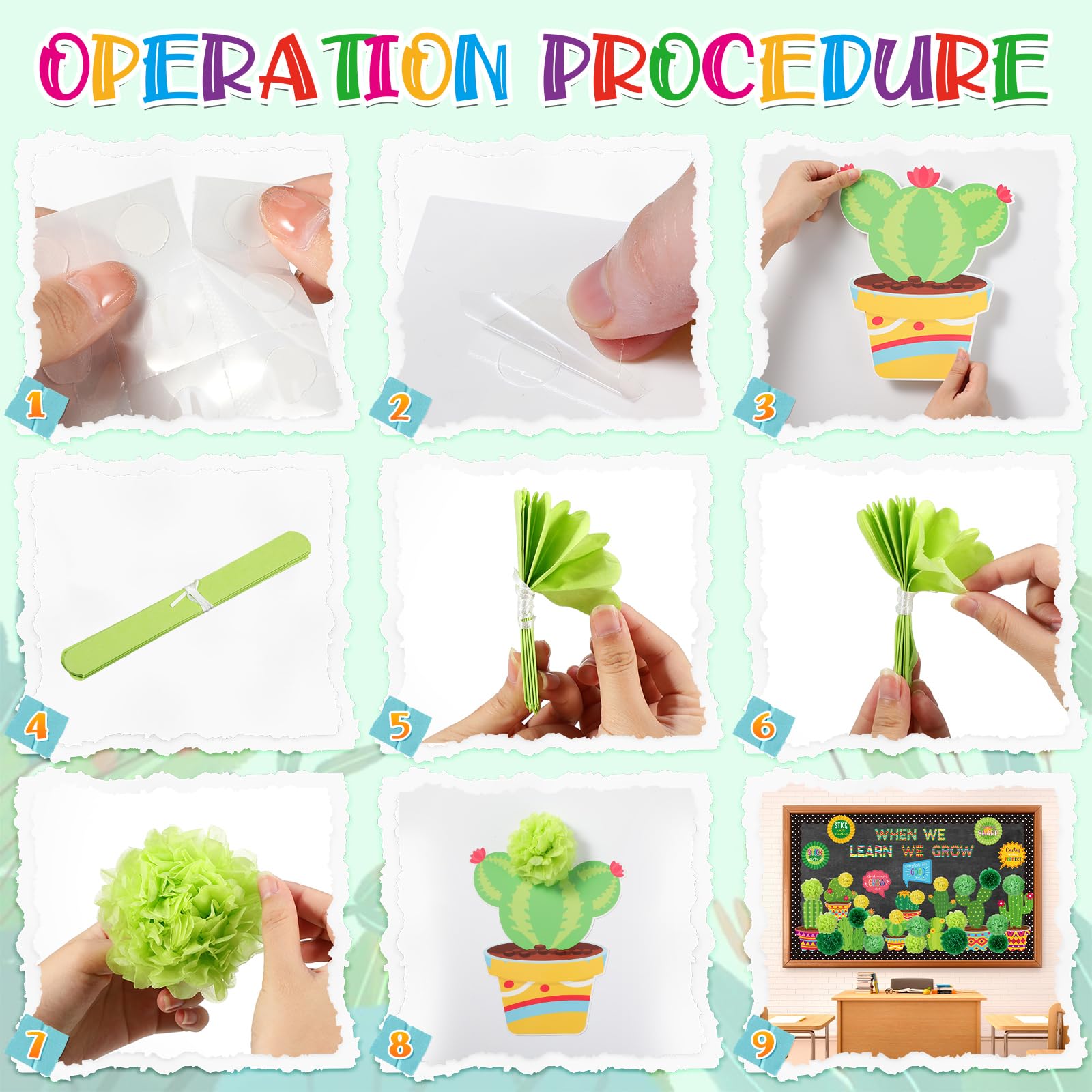 Snapklik.com : 66 Pieces Cactus Classroom Decor When We Learn We Grow ...