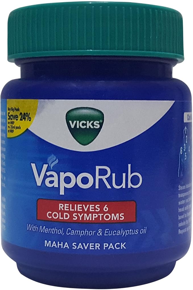Vicks Vaporub - Menthol, Camphor and Eucalyptus Oil, 110ml Can : Amazon ...