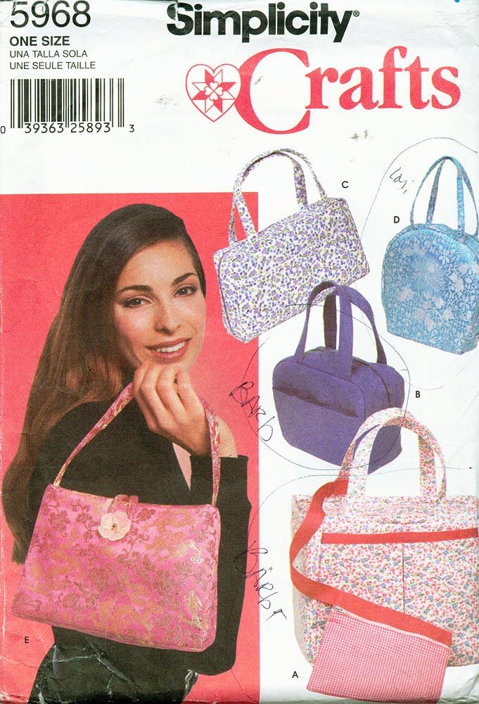 Amazon.com: Simplicity 5968 Crafts Purse Bag Pouch : Arts, Crafts & Sewing