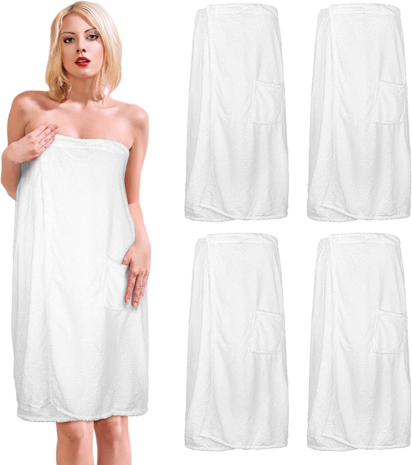 Amazon.com: Kinlop 4 Sets Towel Wrap Bath Wrap Towel for Women with ...