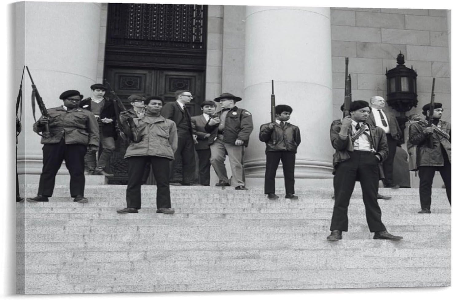 Amazon.com: Vintage Black And White Celebrity Poster Huey Newton Civil ...