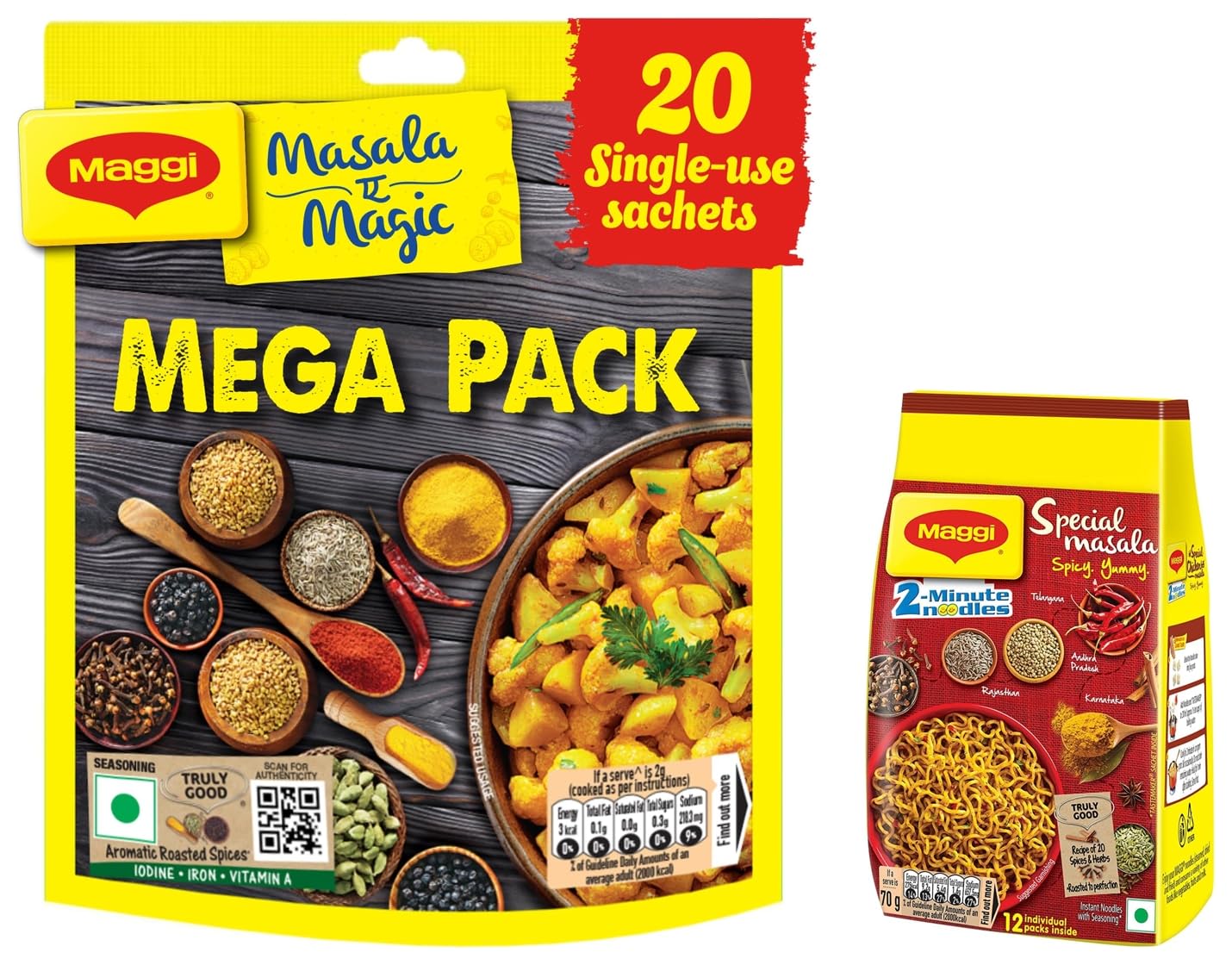 Buy Maggi 2-Minute Special Masala Instant Noodles, 70 grams (Pack of 12 ...