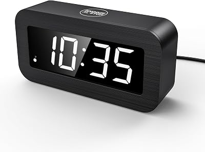 Amazon.com: Timegyro Digital Clock Battery Operated - LED Display Alarm ...
