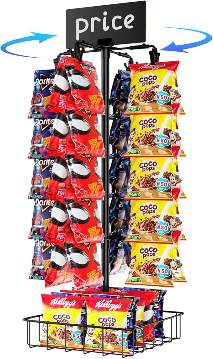Amazon.com: TJ.MOREE Chip Rack Display Stand, Chip Bag Holder for Party ...