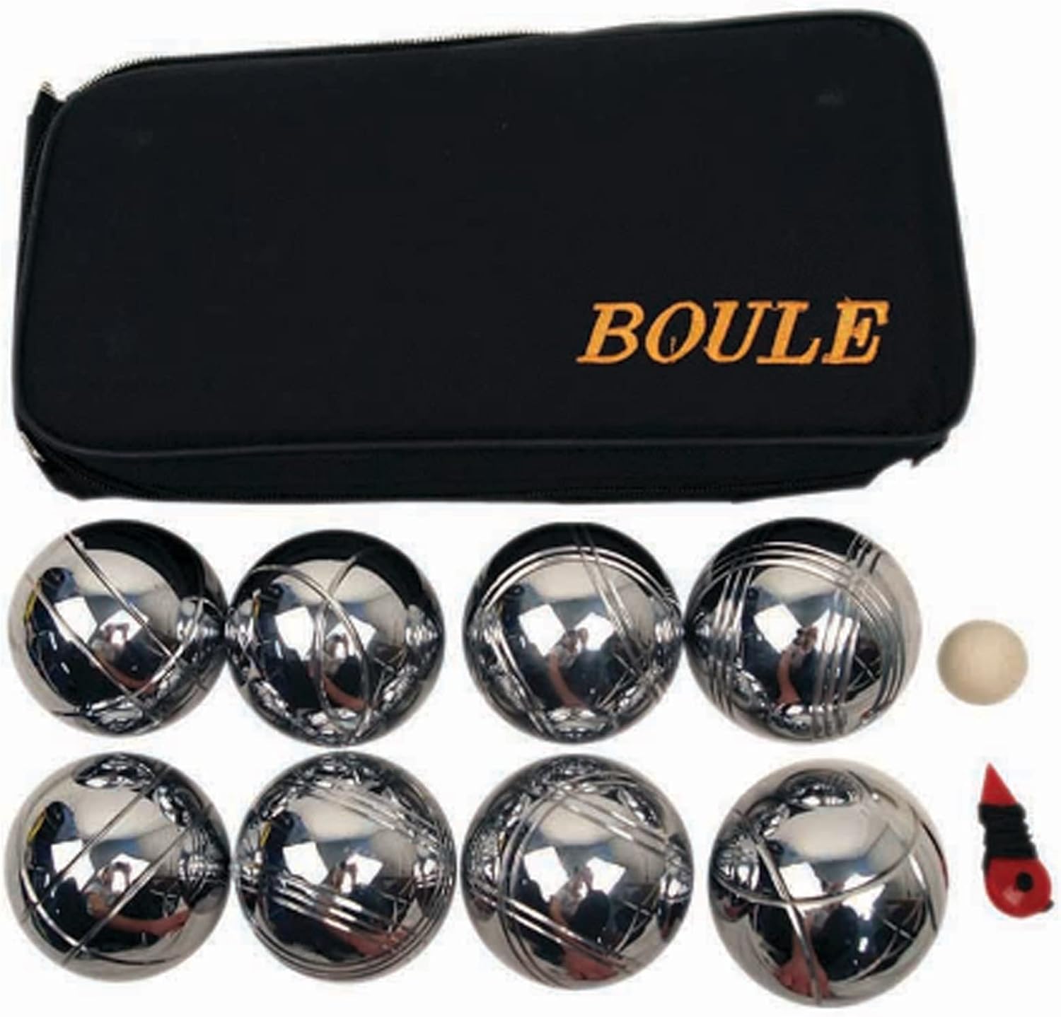 SWIVS LOCKER Deluxe Boules Set, Backyard Outdoor Lawn Sport Games, 8 ...