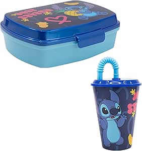 Disney Stitch Lunch Pack, Food Holder for Children for School, Includes ...
