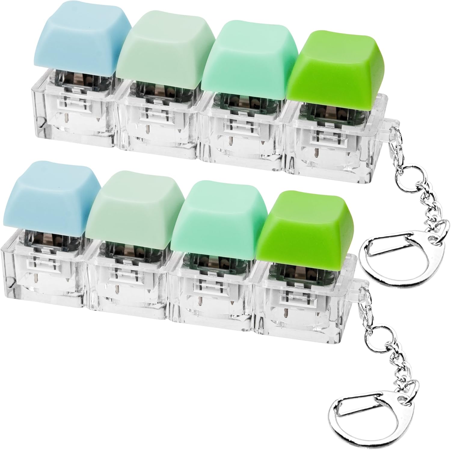 Amazon.com: 2 PCS Keyboard Fidget Toy, Keyboard Fidget Keychain 4-in-1 ...