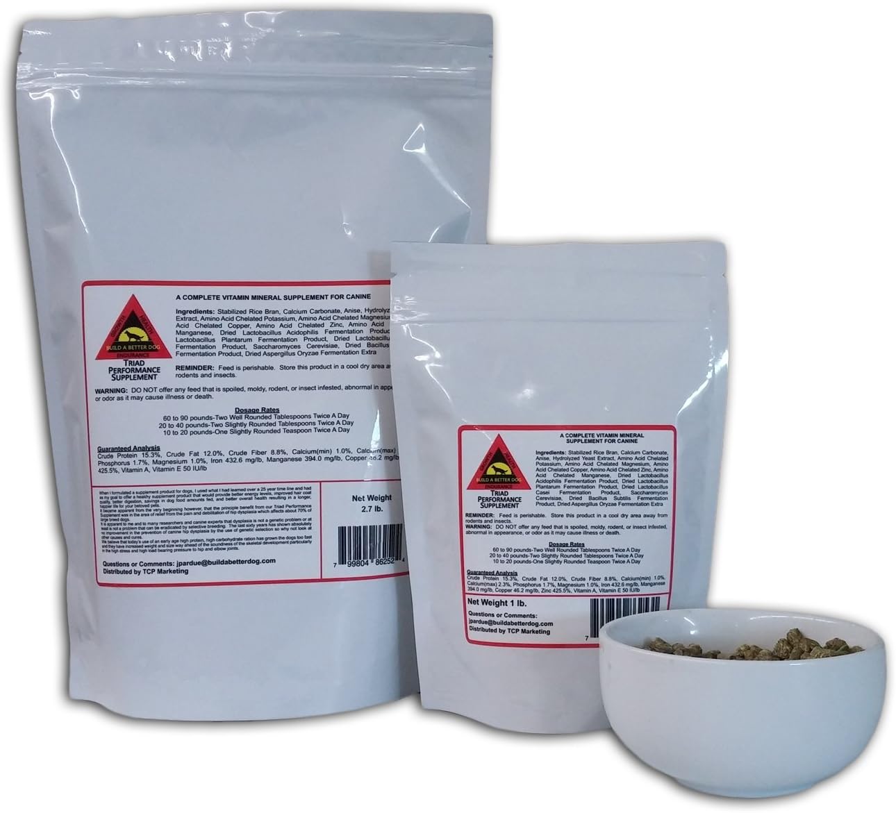 Amazon.com : Build A Better Dog Triad Performance Supplement (5lb ...