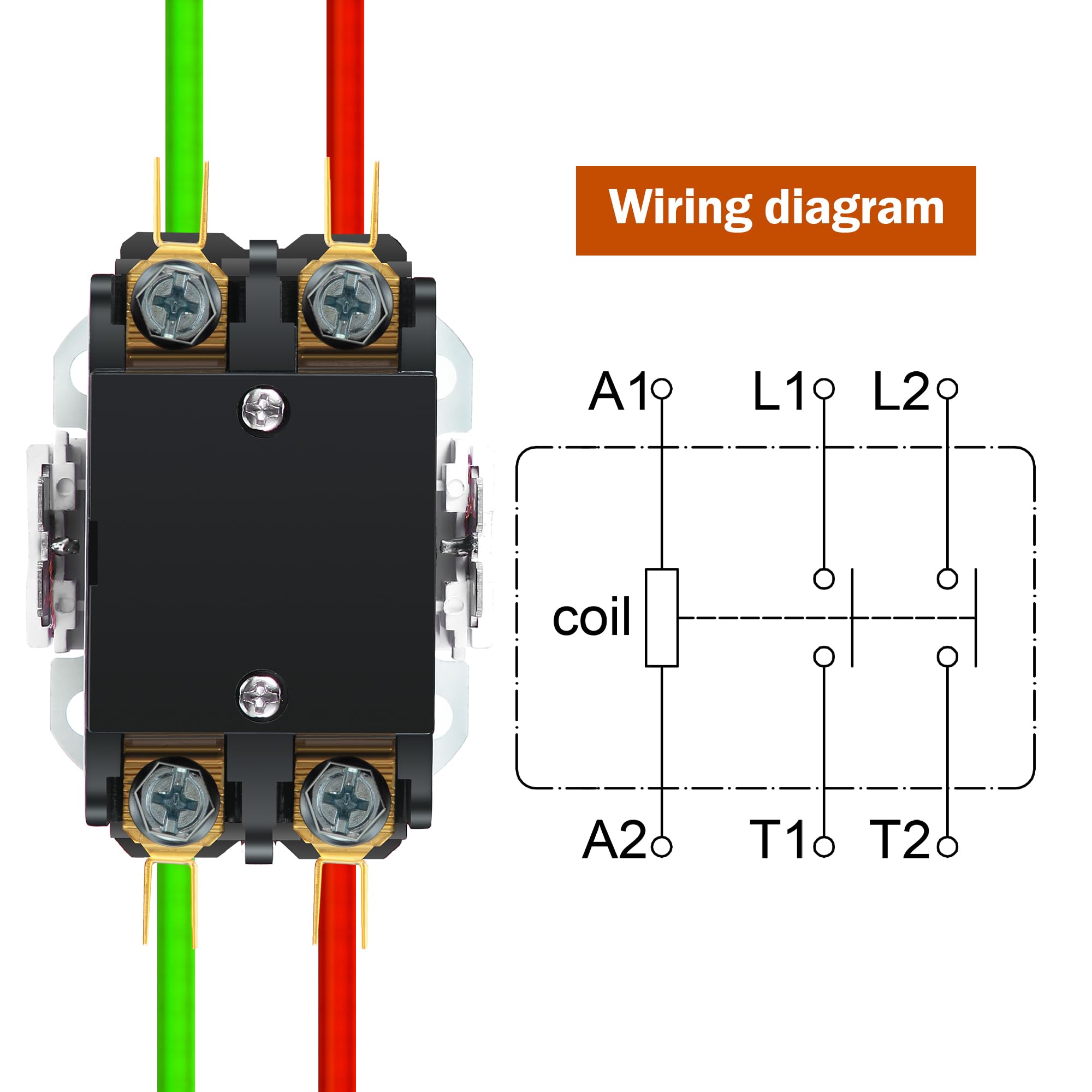 Snapklik.com : Carrier HVAC Motor Contactor, 120V 30 Amp Coil 2 Pole ...