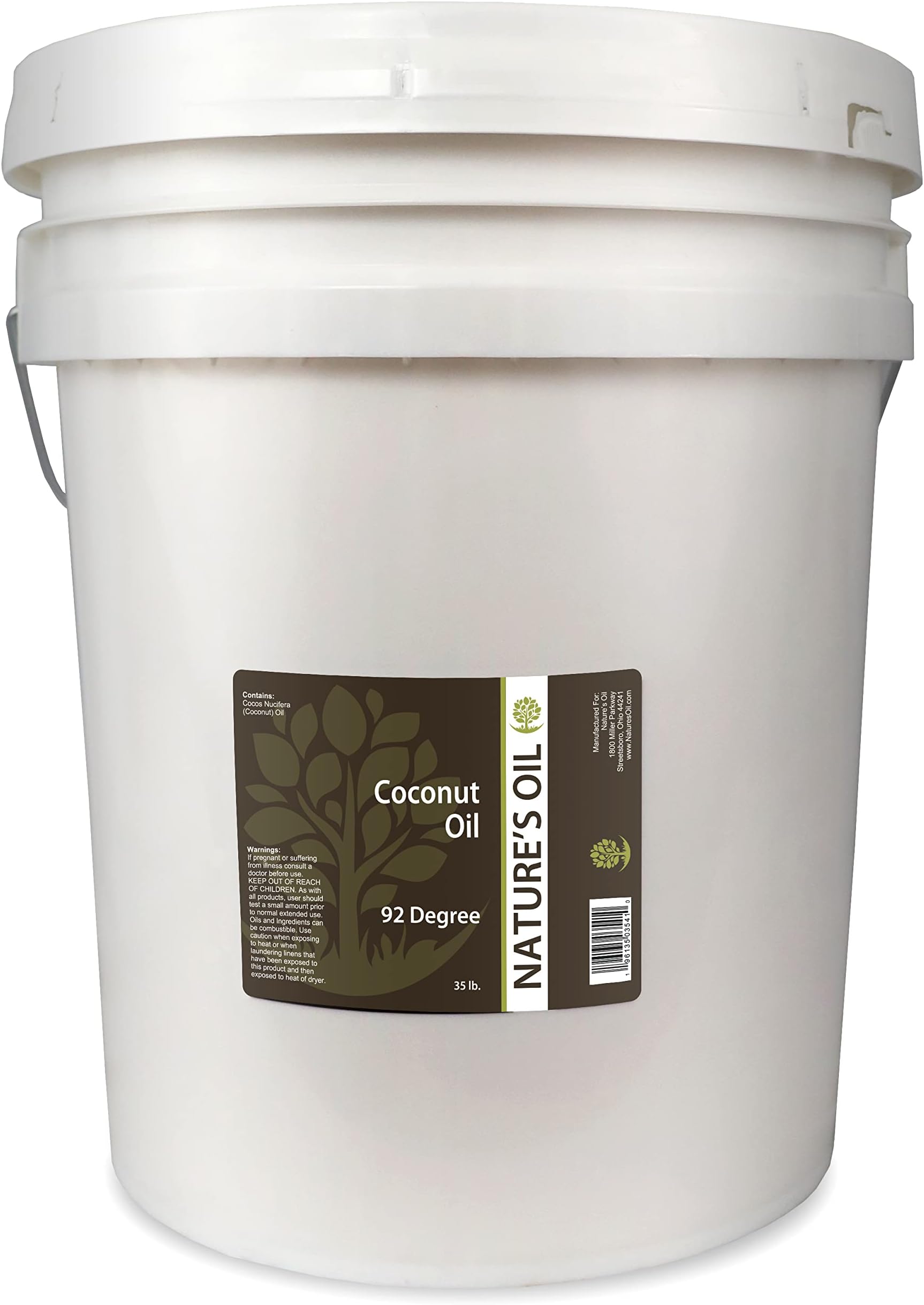 Amazon.com : Nature's Oil Coconut 92 Degree, Naturally Refined, 35lbs ...